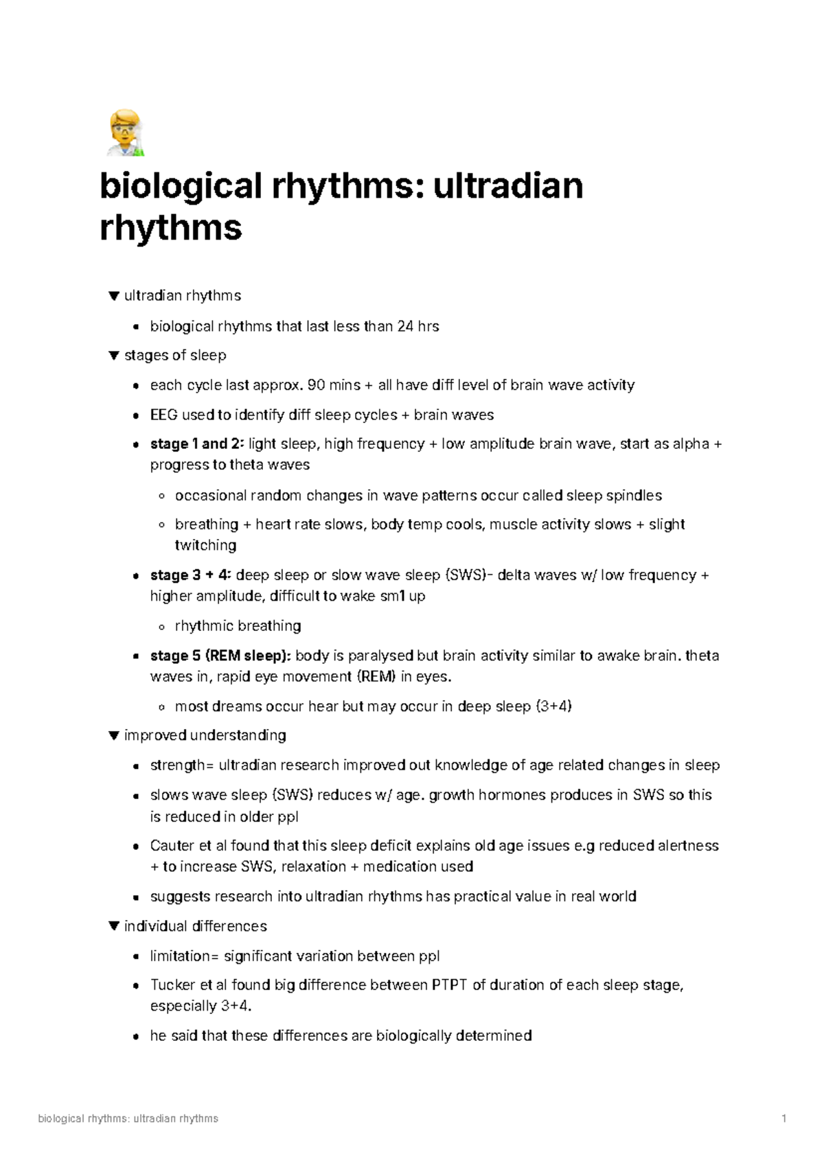 Biological Rhythms: Understanding Ultradian Rhythms and Sleep Stages ...
