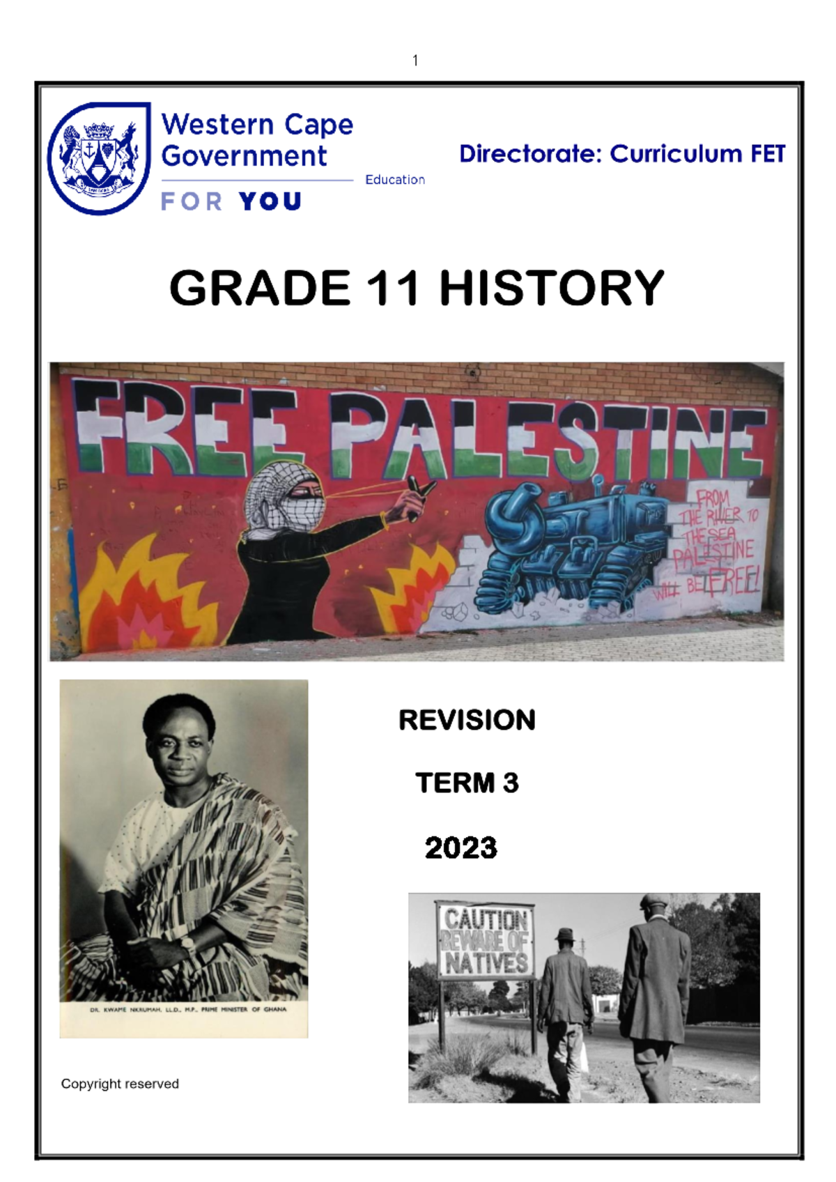 History Grade 11 Revision Term 3 2023 Final - When preparing for source ...