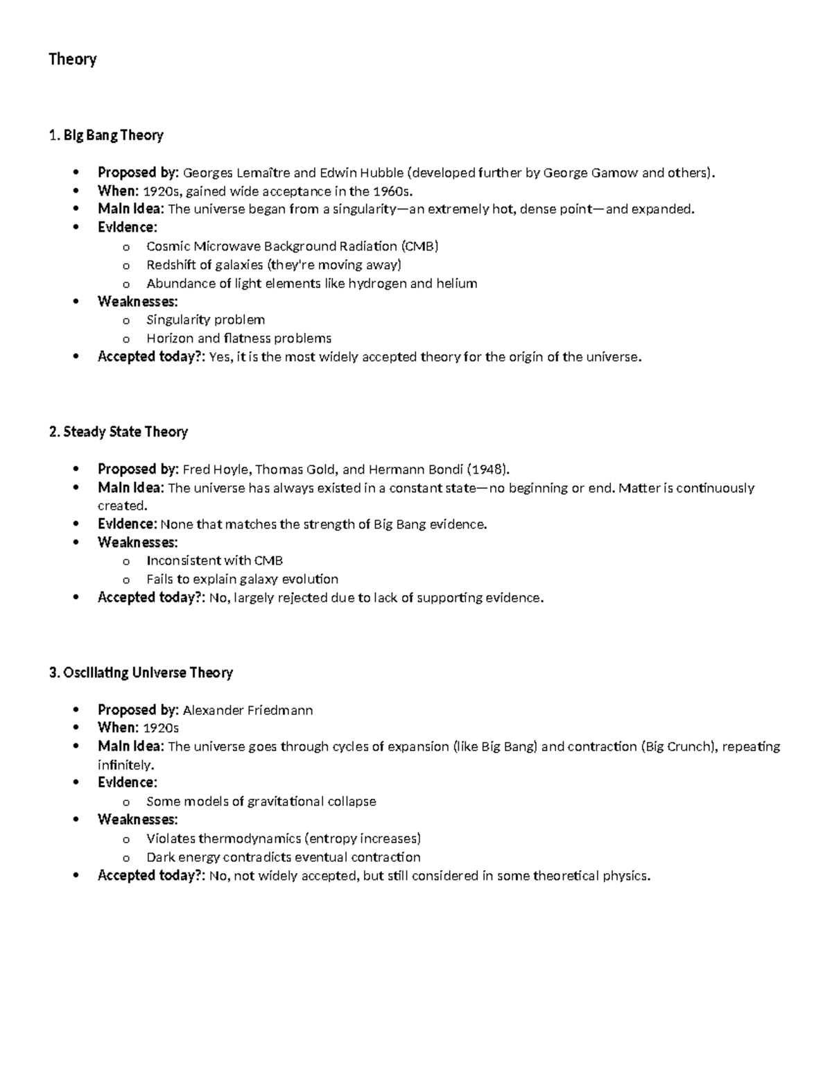 Earthsci Reviewer: Theories of Universe Formation and Earth Systems ...