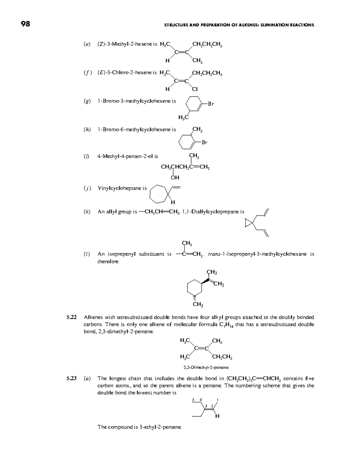 Organic Chemistry 4th Ed: Structure & Prep of Alkenes (OC 2021) - Studocu
