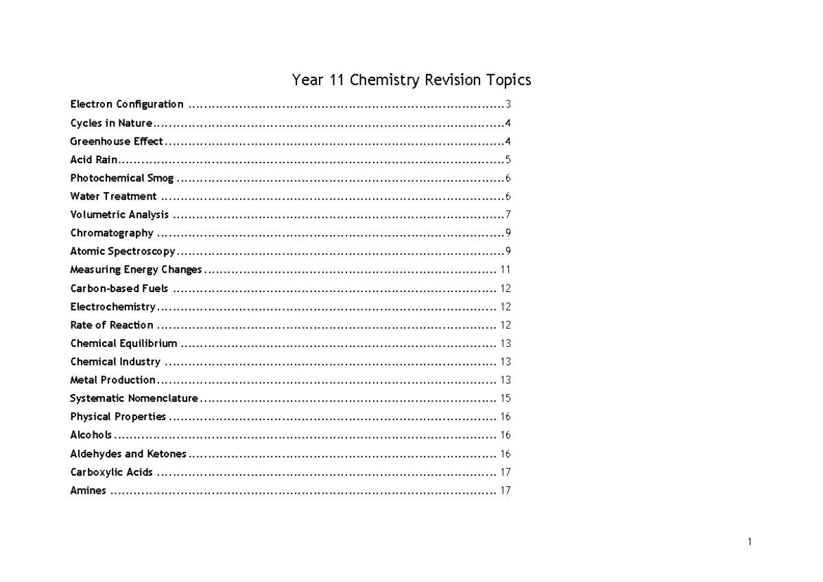 Year 11 Data Book 2024 - vce data booklet for exams - 3 CHEMISTRY DATA ...