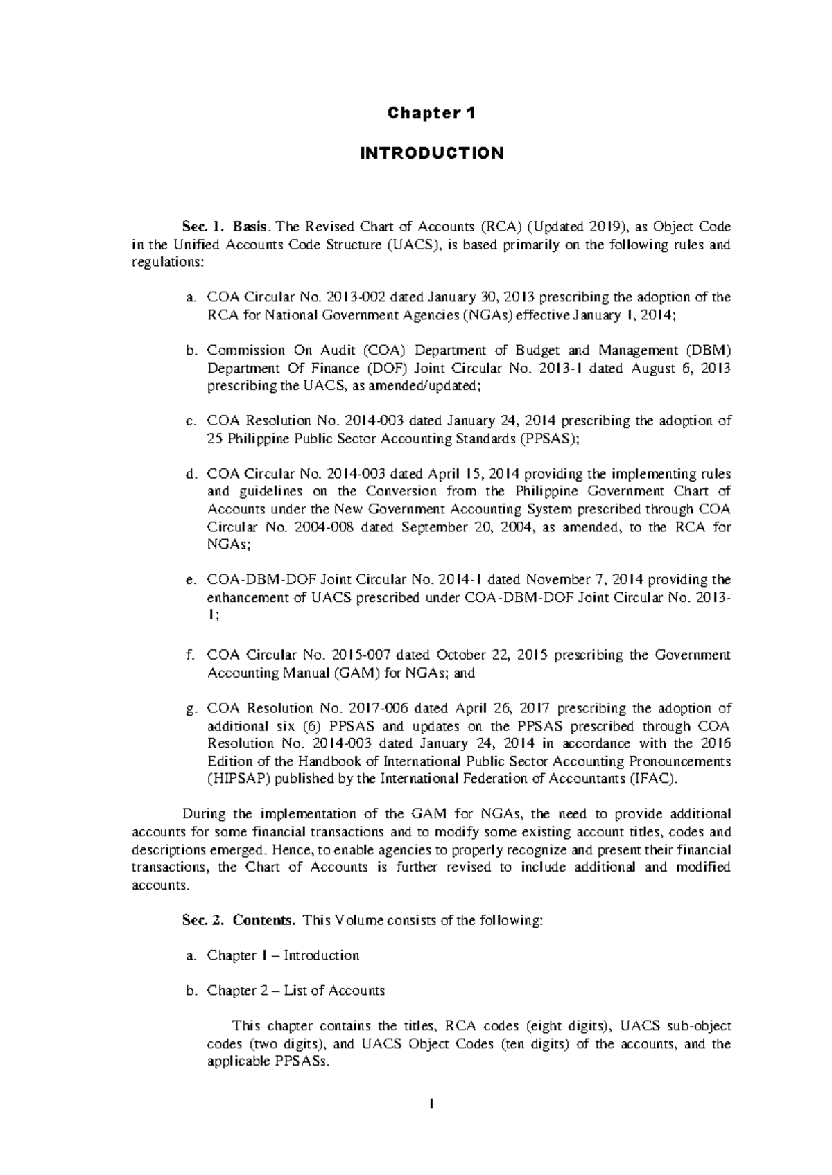 Updated Annex A - Volume III: Revised Chart of Accounts (RCA) - Studocu