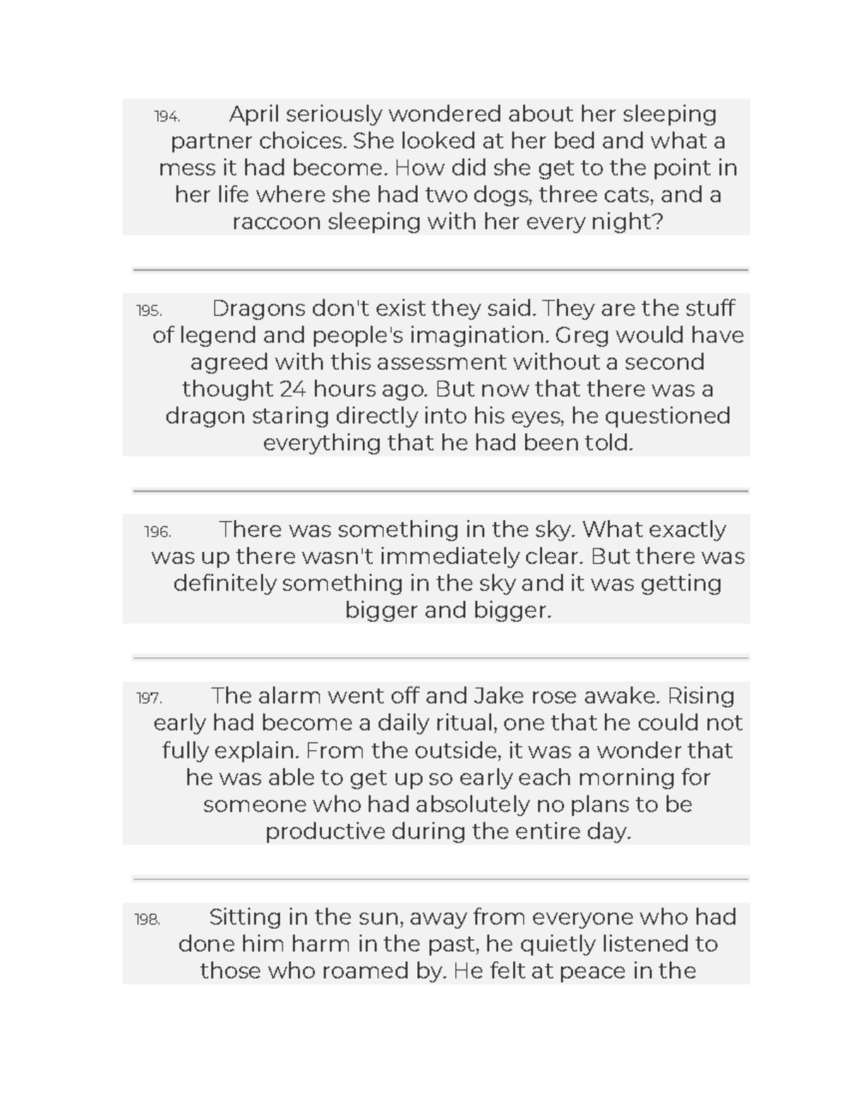 Creative Writing Exercise: Imagining Unusual Scenarios and Characters ...