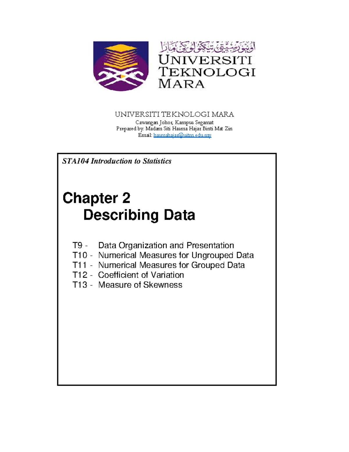 Tutorial 6: Introduction to Probability STA104 - Statistics Exercises ...