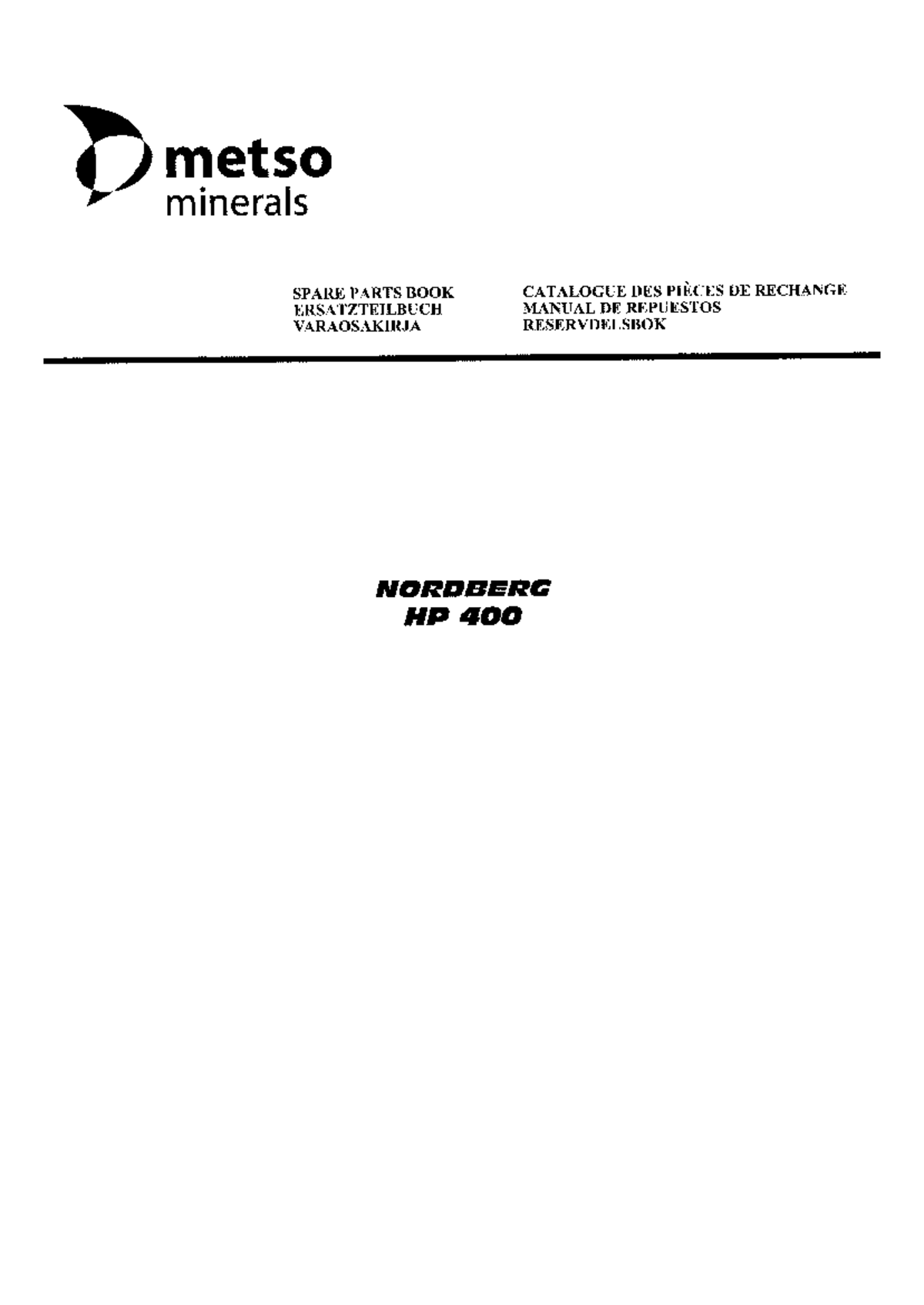 HP400 11 - metso minerals SPARE PARTS BOOK CATALOGUE DES PIÈCES DE ...