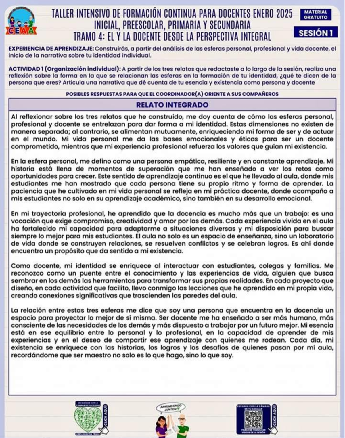 TALLER INTENSIVO DE FORMACIÓN CONTINUA PARA DOCENTES CEAA ENERO 2025 ...