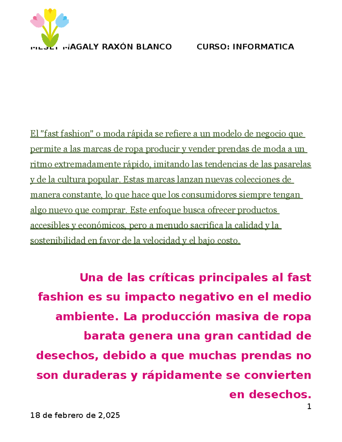 Análisis del Fast Fashion: Impacto Ambiental y Ético - INFORMATICA ...