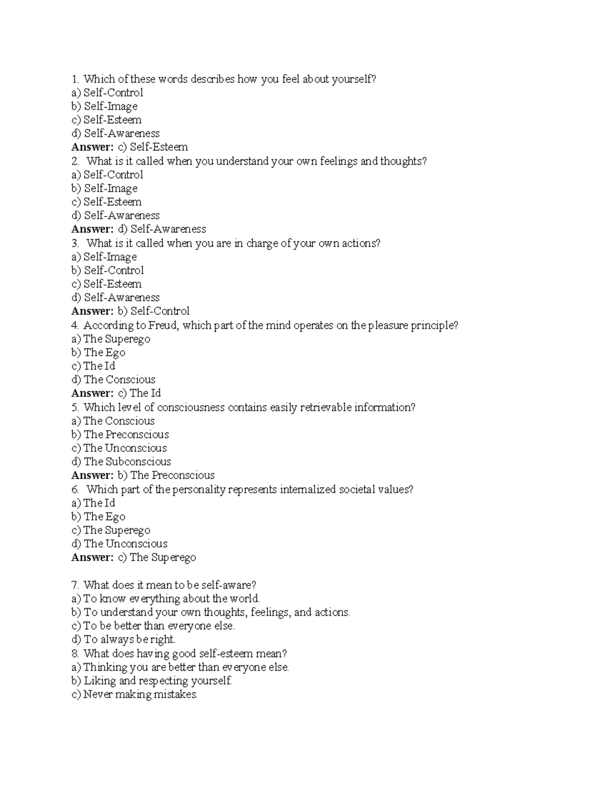 Personal Development PSY 101 1st Quarter Exam Review - Studocu