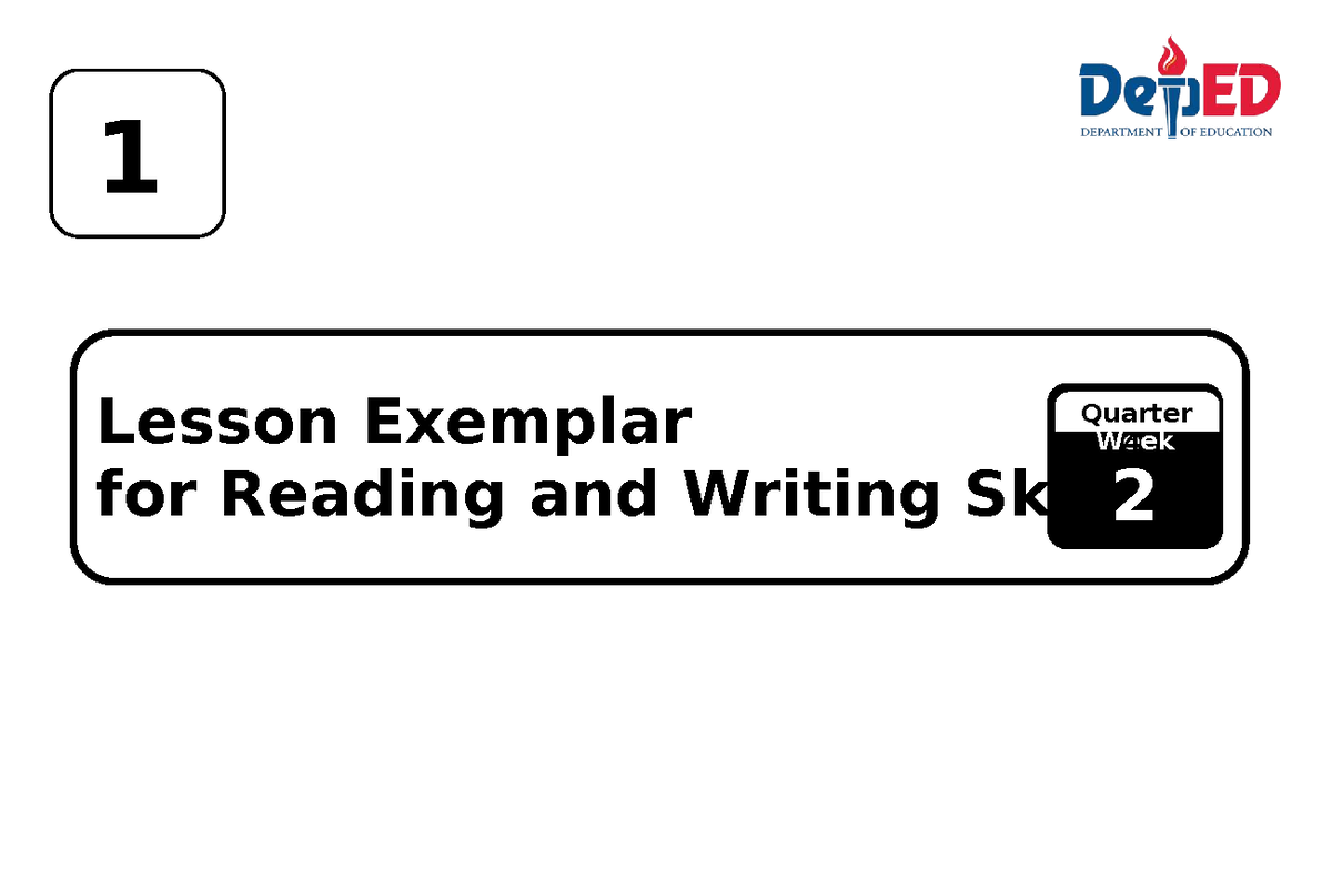 LE-Q2-11 Reading & Writing Skills Lesson Exemplar Week 4 - Studocu