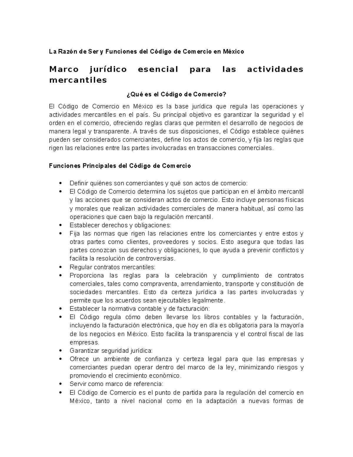 Funciones del Código de Comercio en México: Marco Jurídico Esencial ...