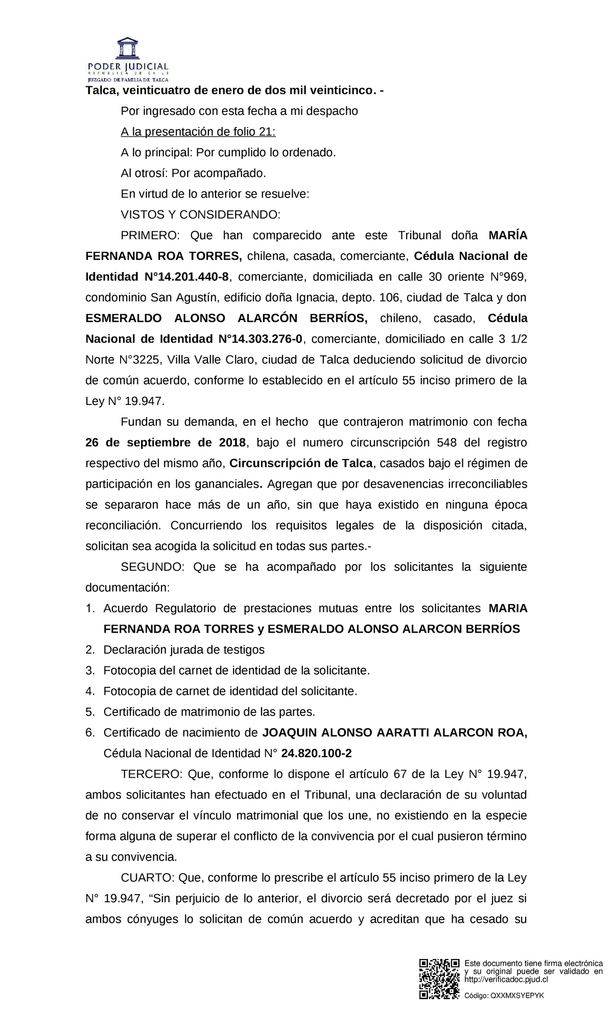 Sentencia de Divorcio Común Acuerdo - C-2513-2024 - Studocu