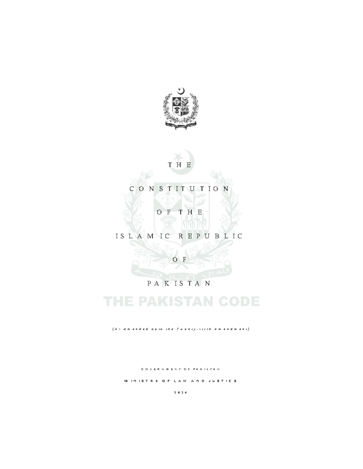Constitution of the Islamic Republic of Pakistan (2024 Edition) - Studocu