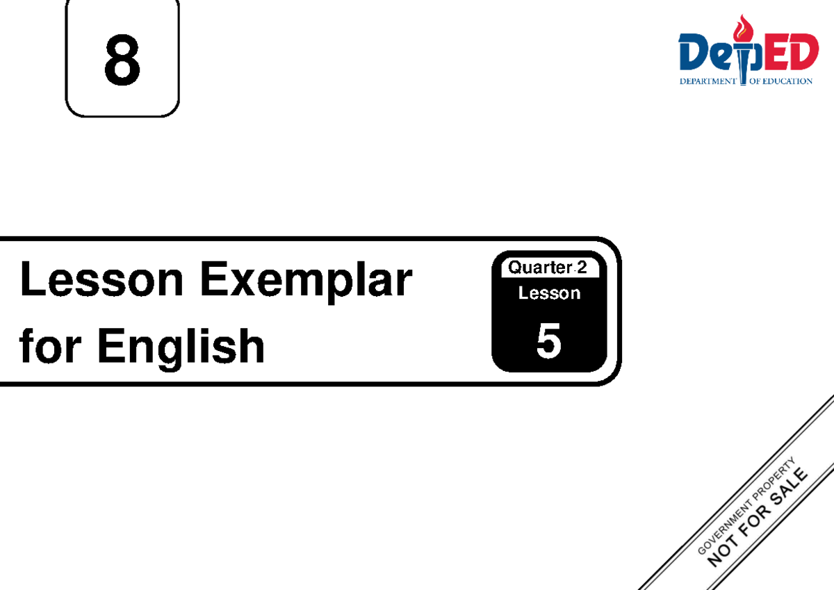 Q2 LE English 8: Lesson 5 Exemplar for Week 5 Activities - Studocu