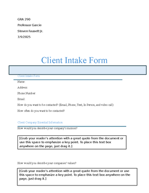 GRA 280 Module Two Activity Template - Use this template to complete ...