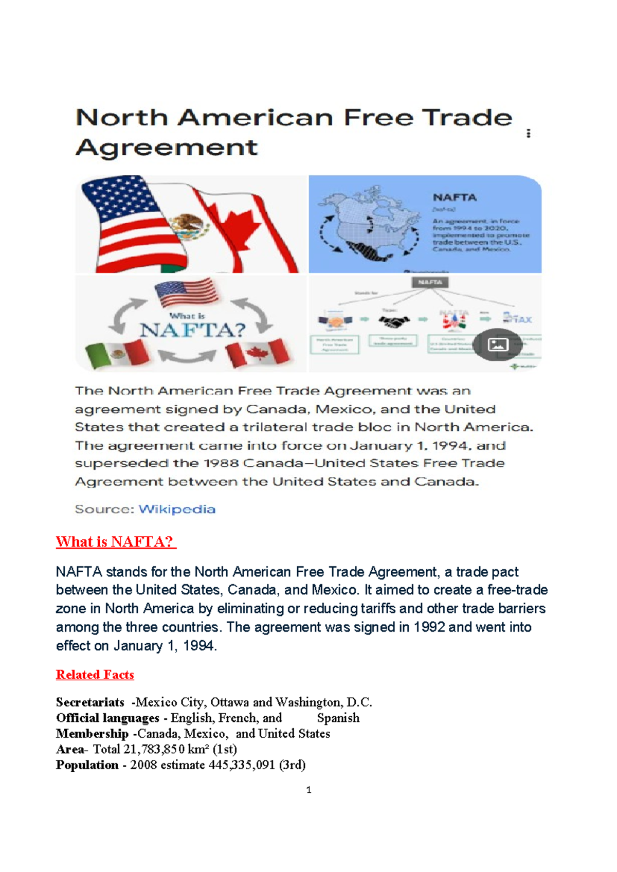 NAFTA Overview and Economic Impact for Int'l Business 25 - Studocu