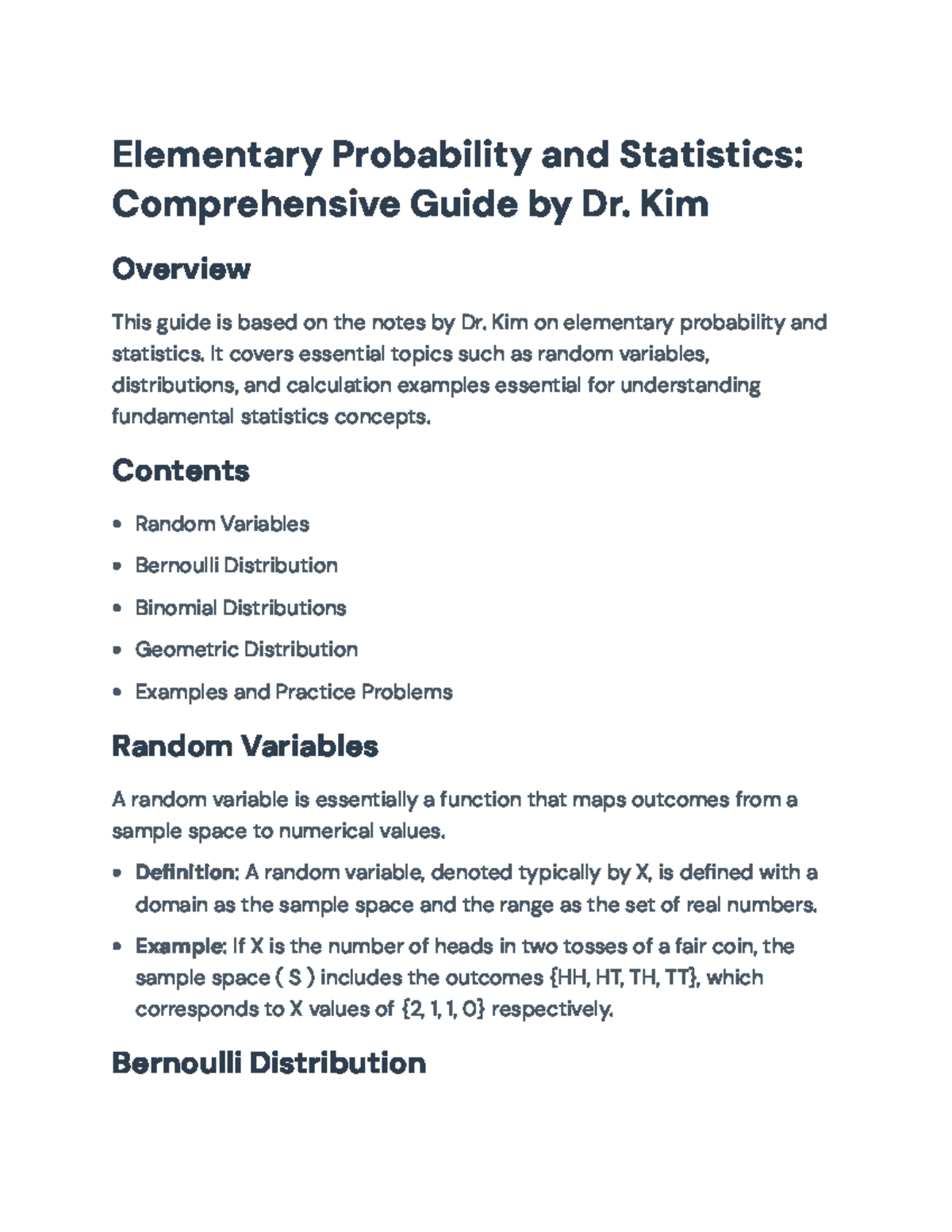 Elementary Probability and Statistics Guide: Key Concepts and Examples ...