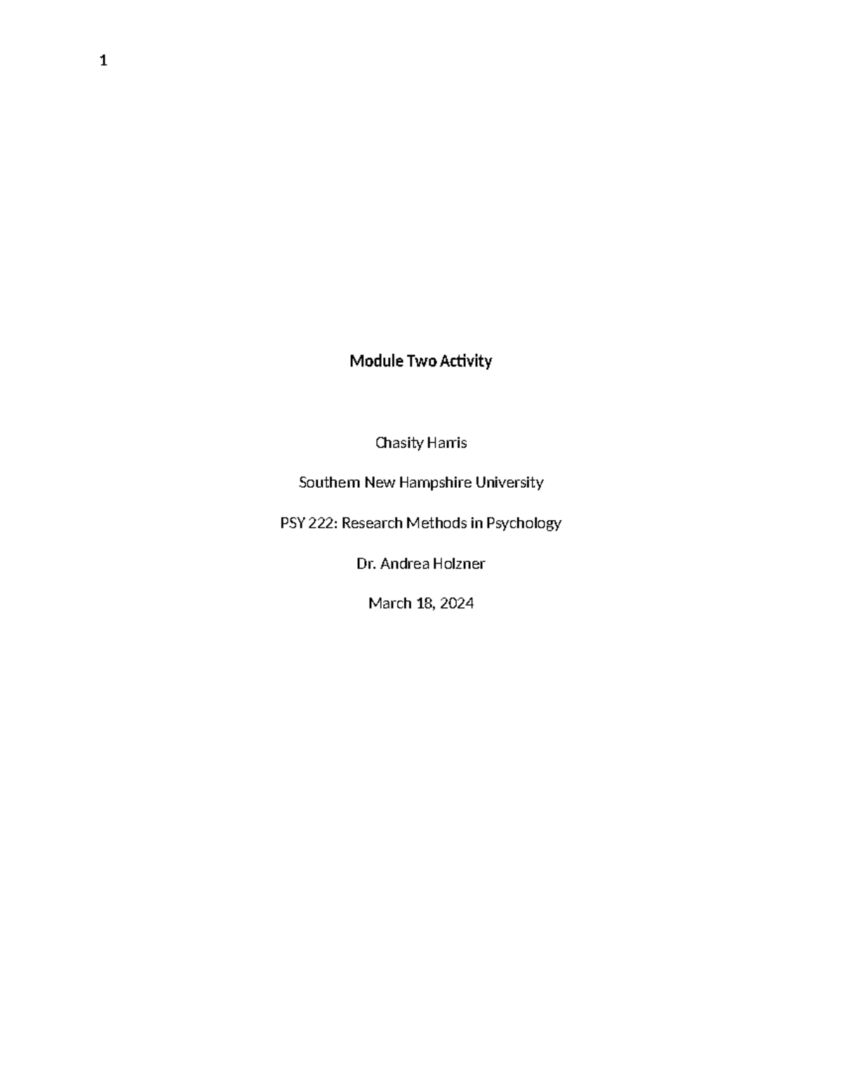 PSY222 Module Two Activity: Analyzing Workplace Wellness Research - Studocu