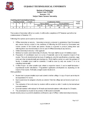 15 day internship report gtu - GUJARAT TECHNOLOGICAL UNIVERSITY ...