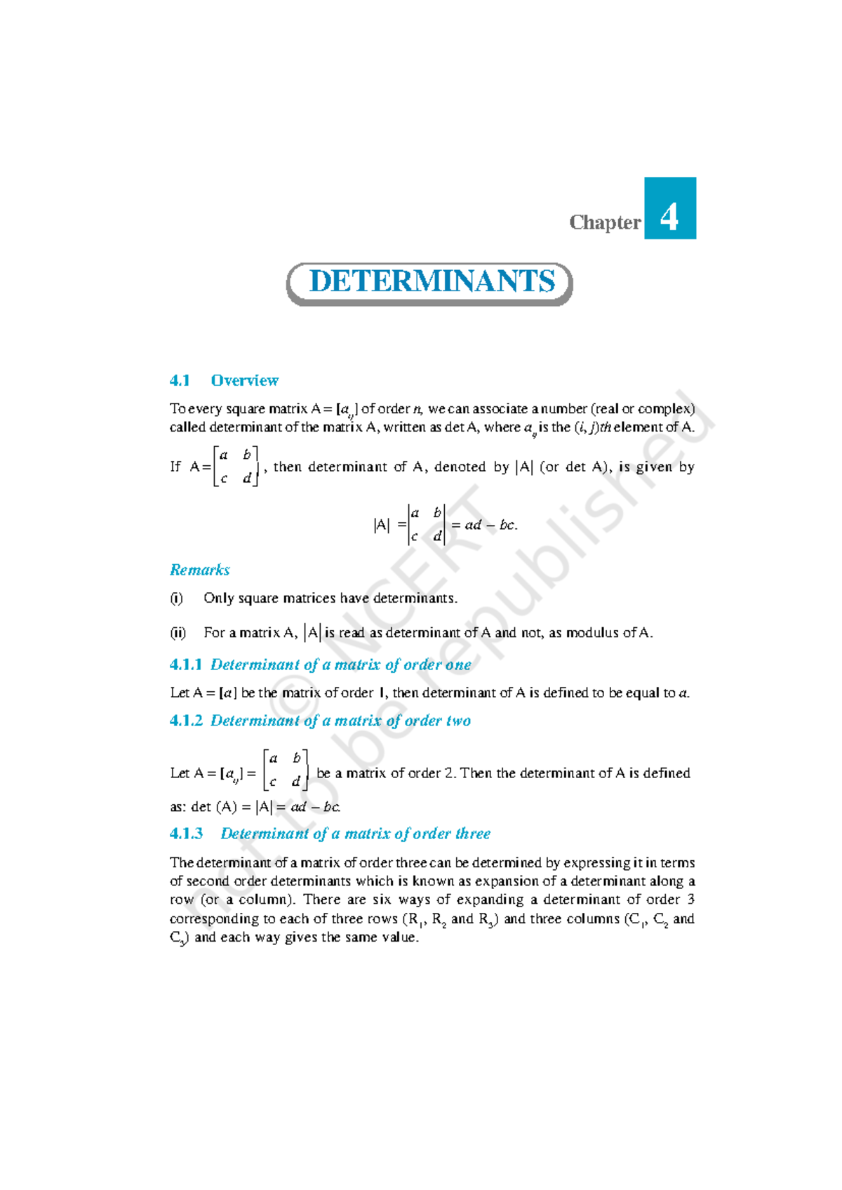Determinant and Properties of Matrices - Comprehensive Guide - Studocu