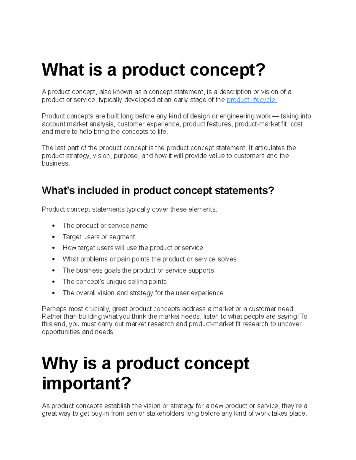 Product Design Concept Statement