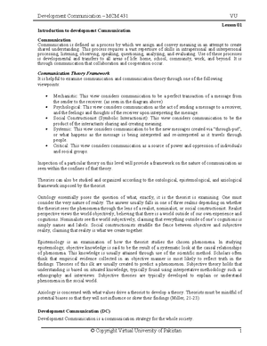 MCM 101 Past Papers M - MCM101- Introduction to Mass Communication M.C ...