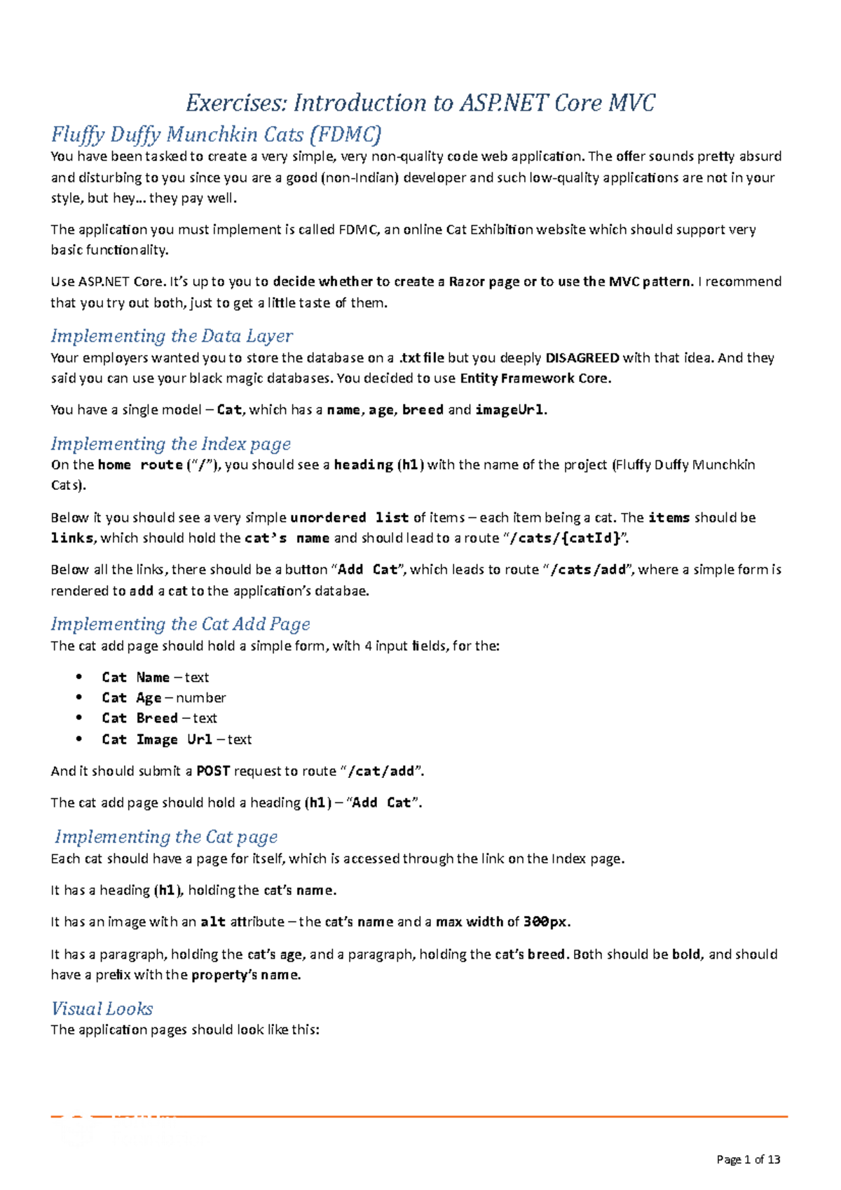 04 Csharp Asp Net Core Introduction To Asp Exercises Introduction To Asp Core Mvc Fluffy