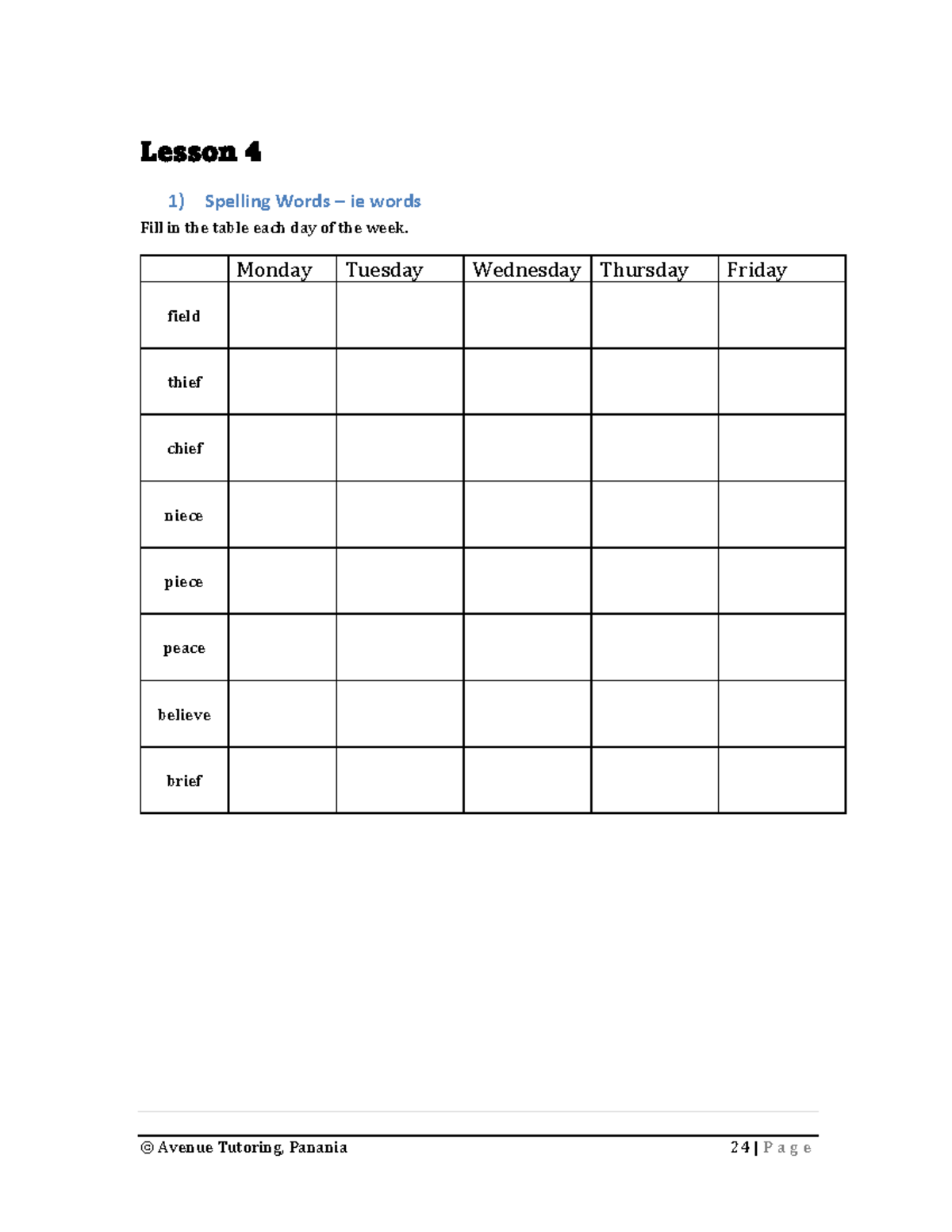 Year 2 English Lesson 4: Spelling, Writing, and Grammar Activities ...