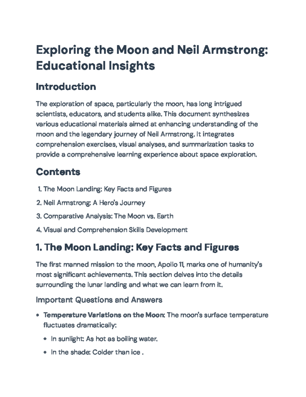 Exploring the Moon: Neil Armstrong's Journey & Educational Insights ...