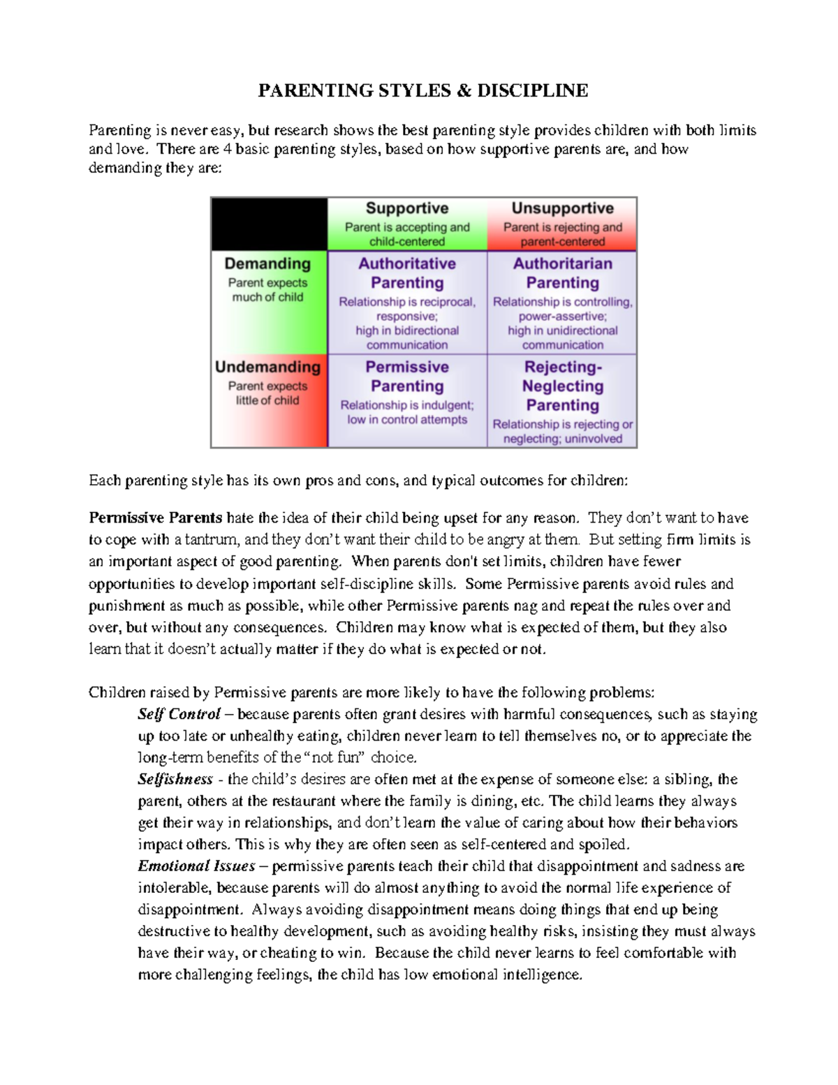 Parenting Styles and Discipline: Authoritative vs. Authoritarian ...