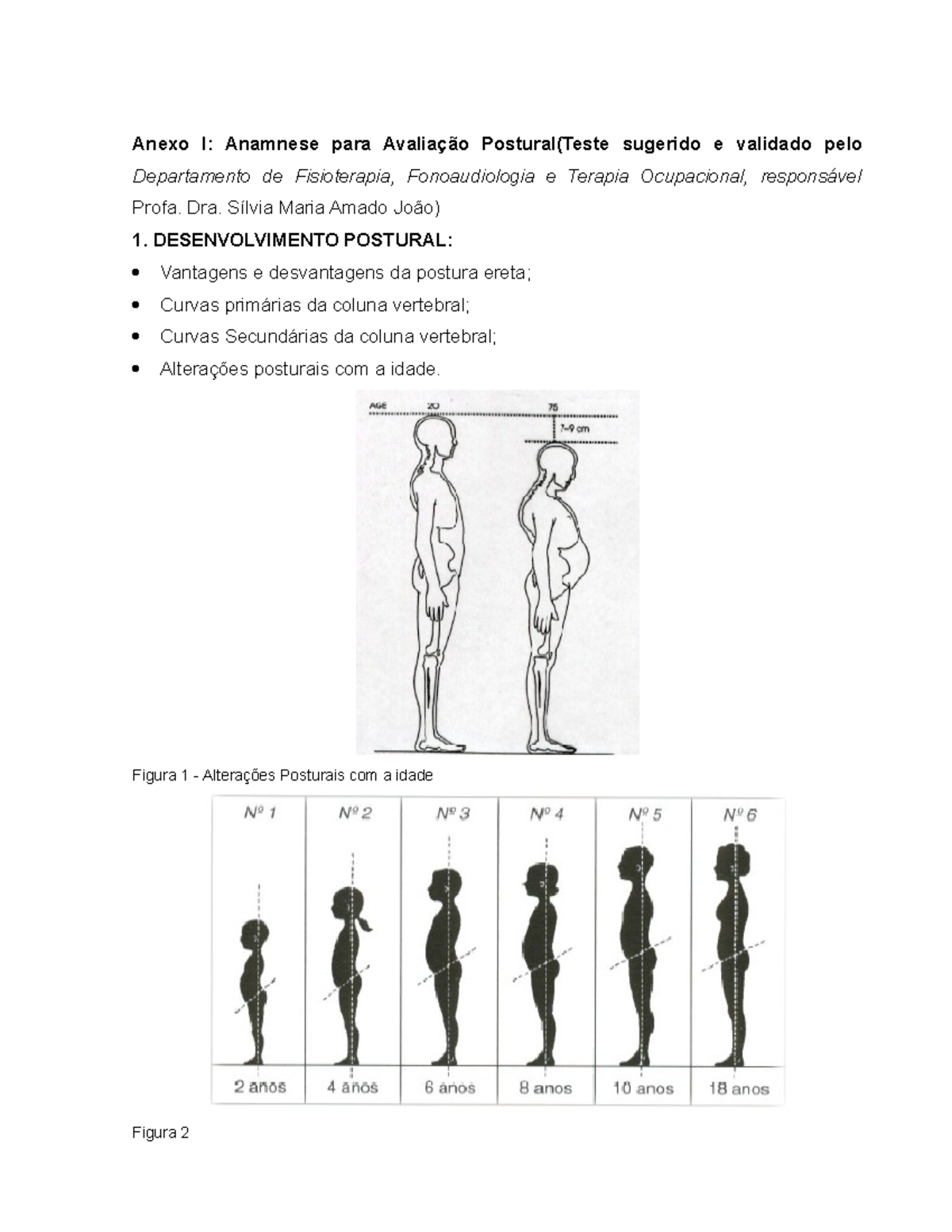 Ficha de Avaliação Postural em Fisioterapia: Anamnese e Análise - Studocu