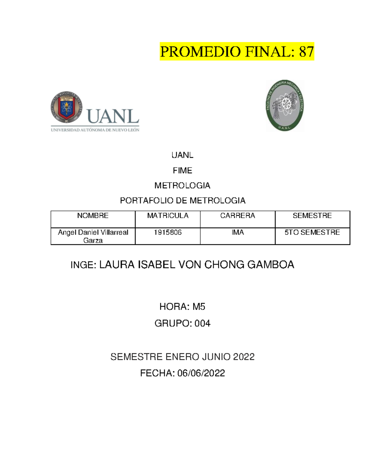 Portafolio de Metrología - Angel Daniel Villarreal - UANL IMA 5TO ...