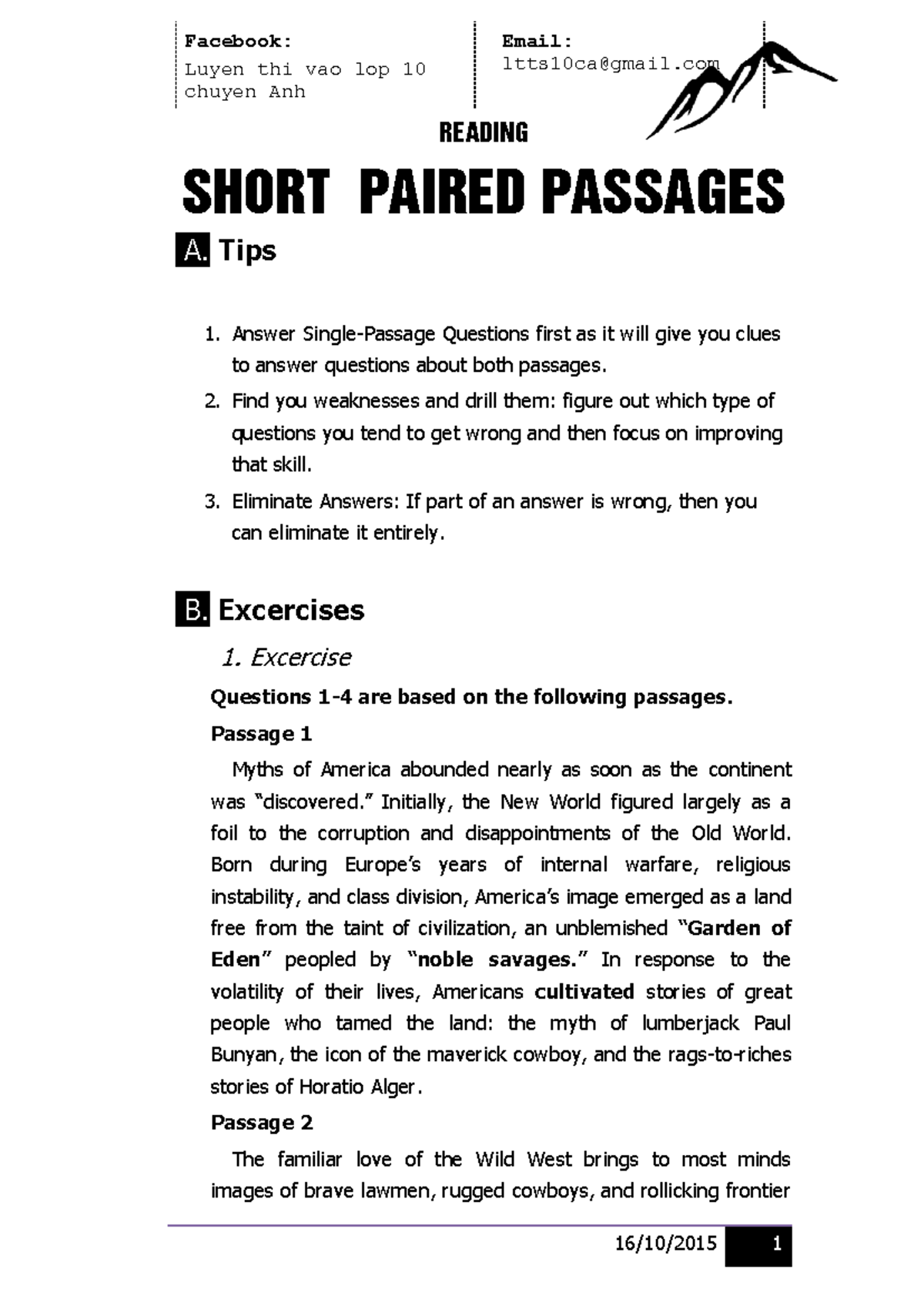 Reading Study Guide for 10th Grade Entrance Exam (LTT10-CA) - Studocu