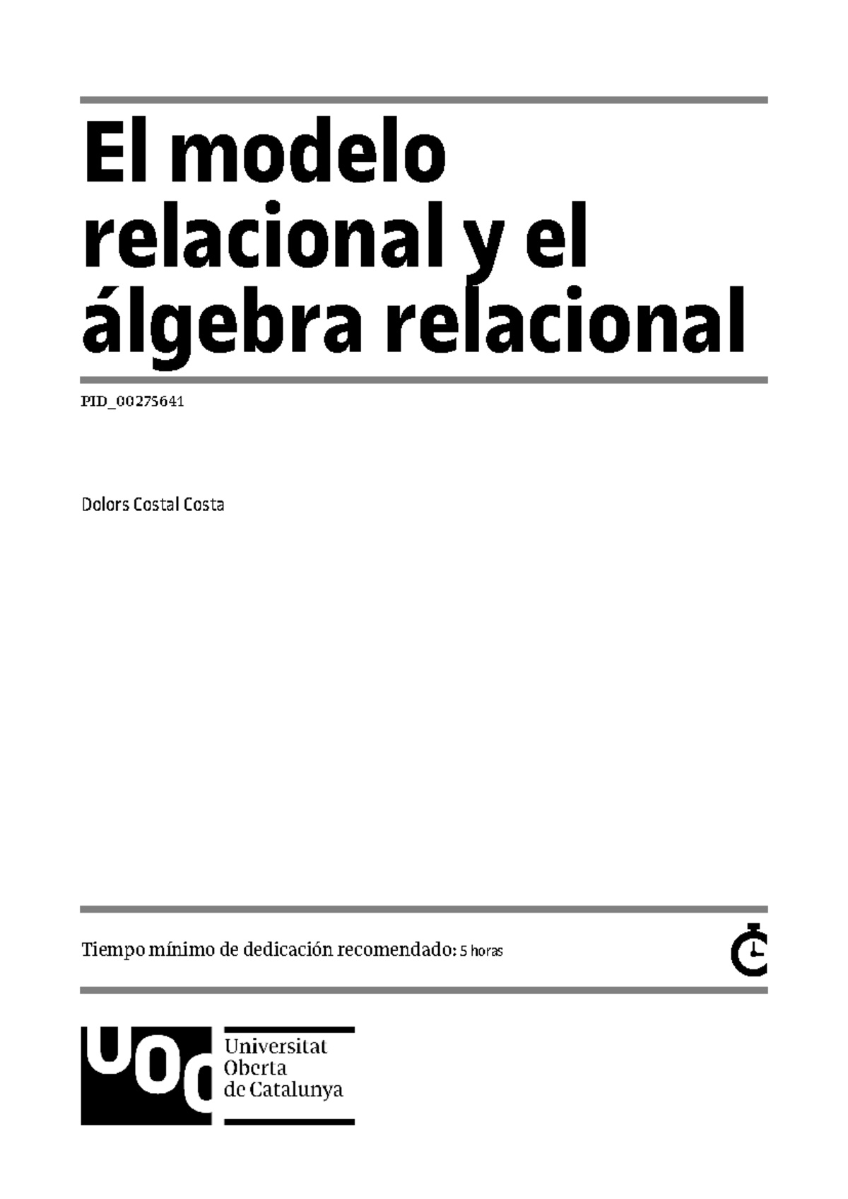 M3: El Modelo Relacional y Álgebra Relacional Explicados - Studocu