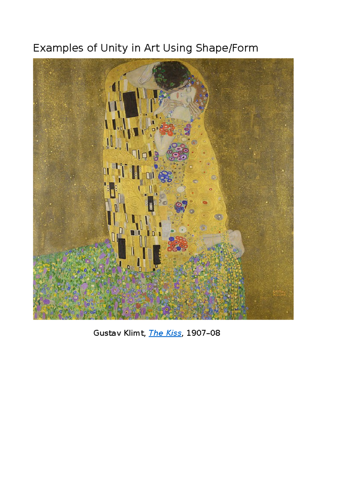 Example of Unity in Art (Pics) - Examples of Unity in Art Using Shape ...