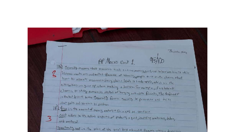 AP Macro Unit 1: Understanding Scarcity, Choices, and Economic Concepts ...