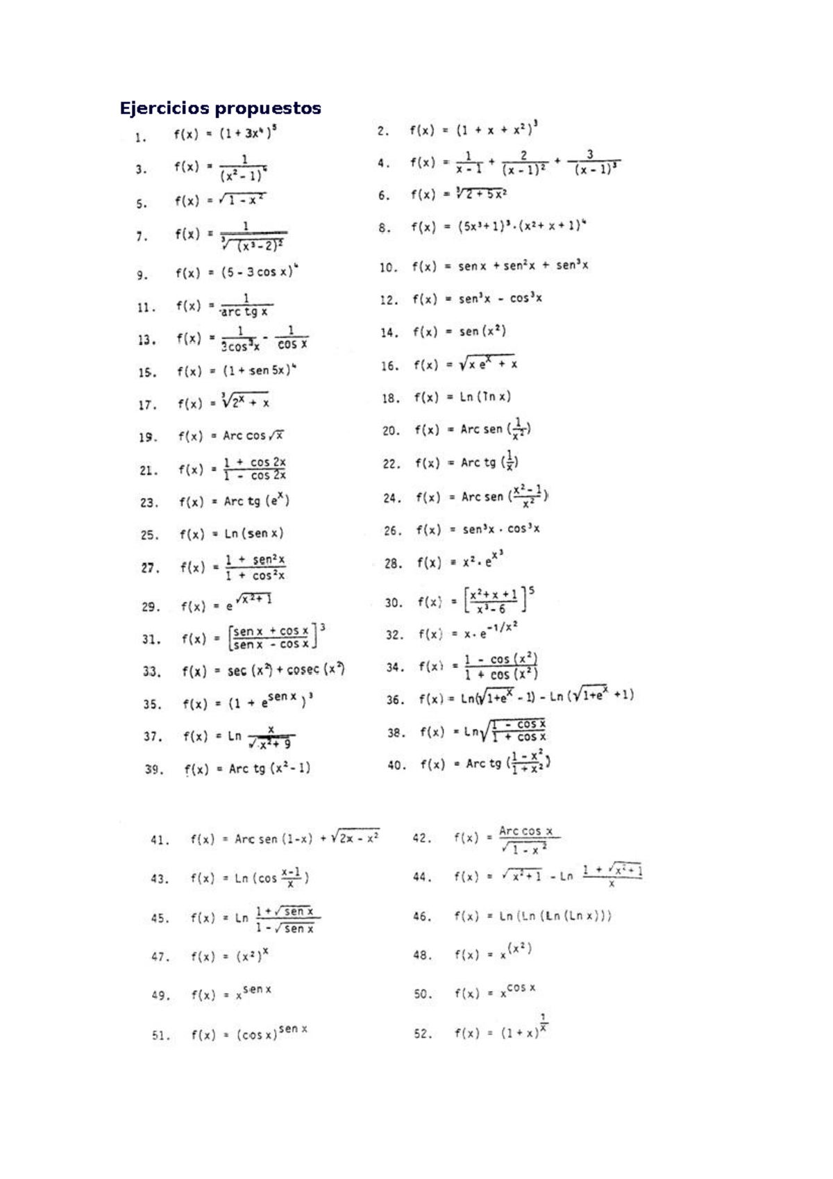 Ejercicios-resueltos-de-derivadas - Ejercicios propuestos Soluciones de los ejercicios ...