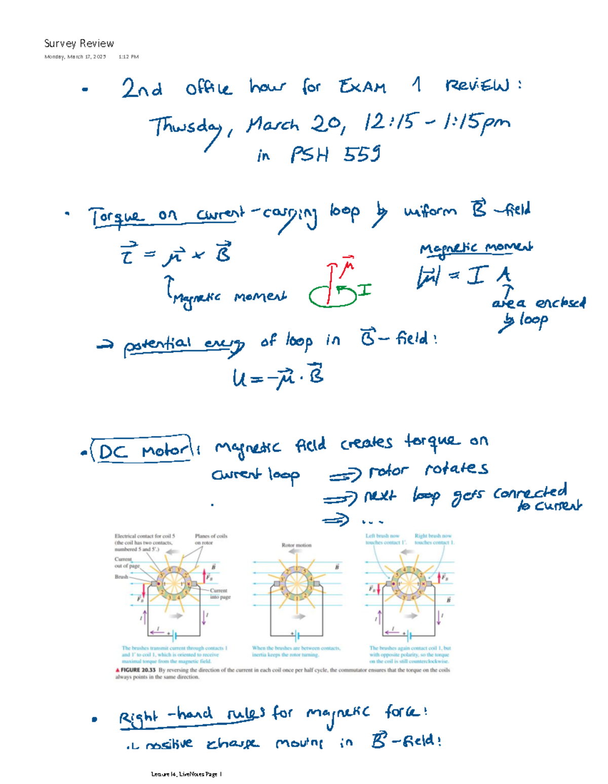 Physics 101: Lecture Notes on Magnetic Fields - Electric Forces ...