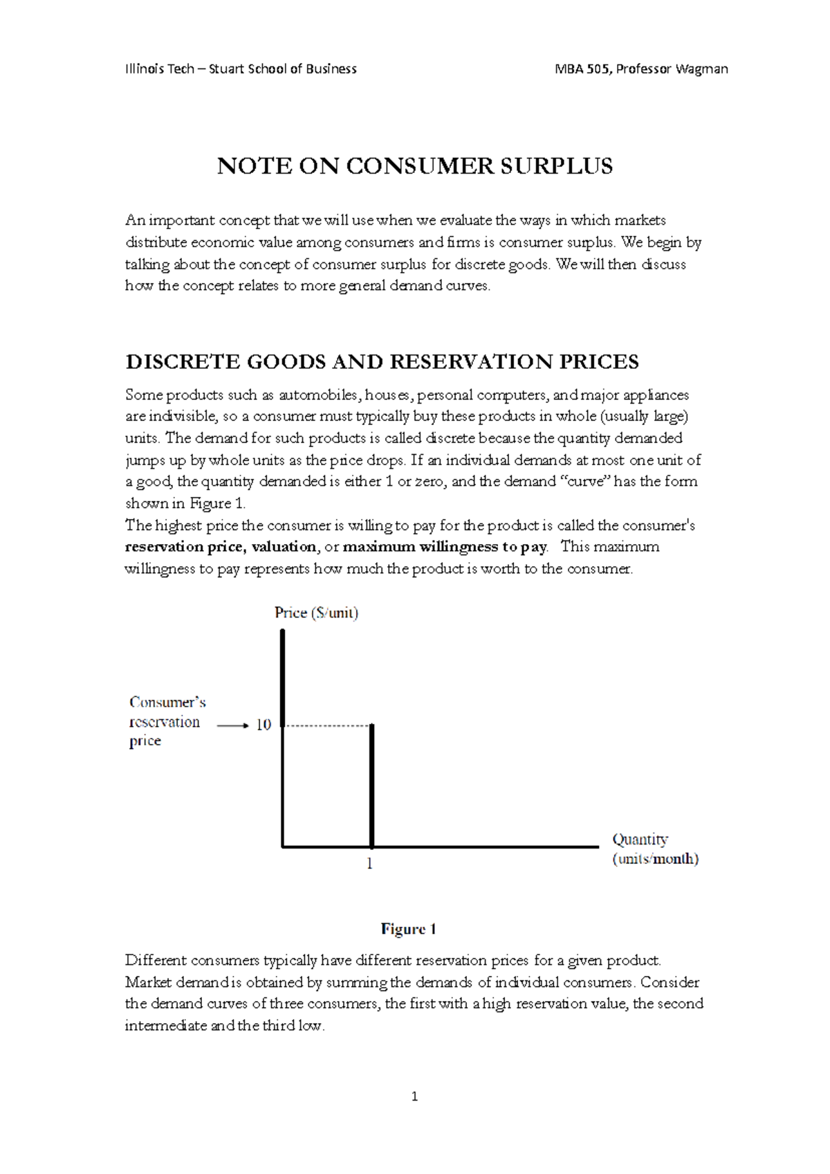 Consumer Surplus Overview: Key Notes and Concepts - Studocu