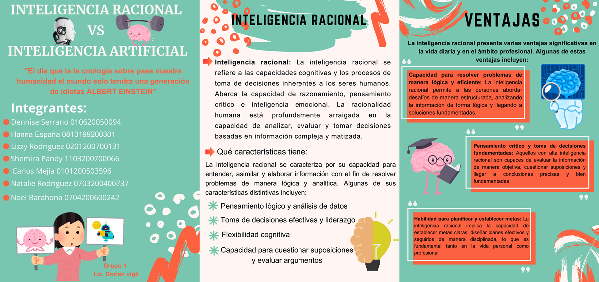 Grupo 1 - Ventajas de la Inteligencia Racional vs. Inteligencia ...
