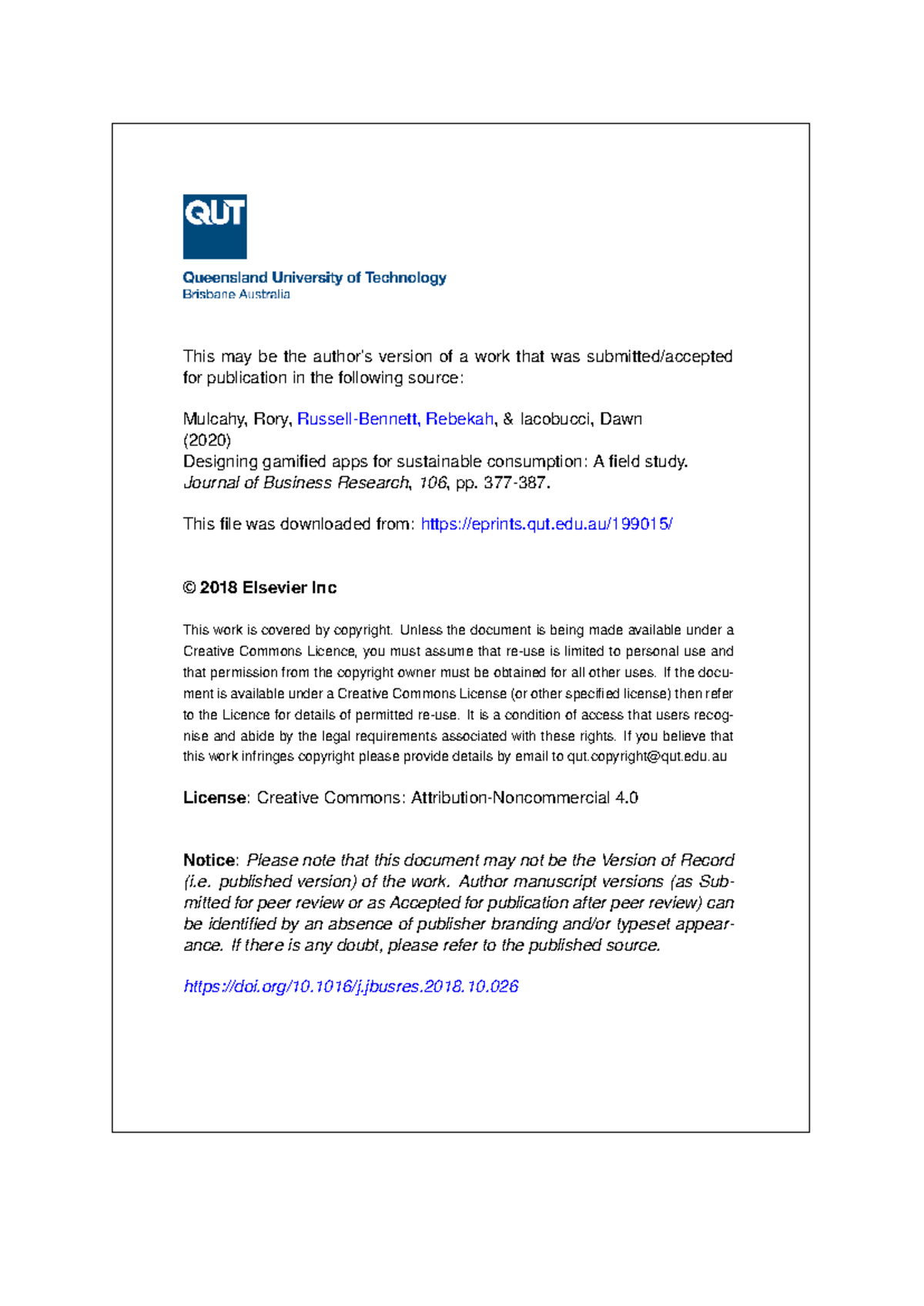 Designing Gamified Apps for Sustainable Consumption: A Field Study (BUS ...