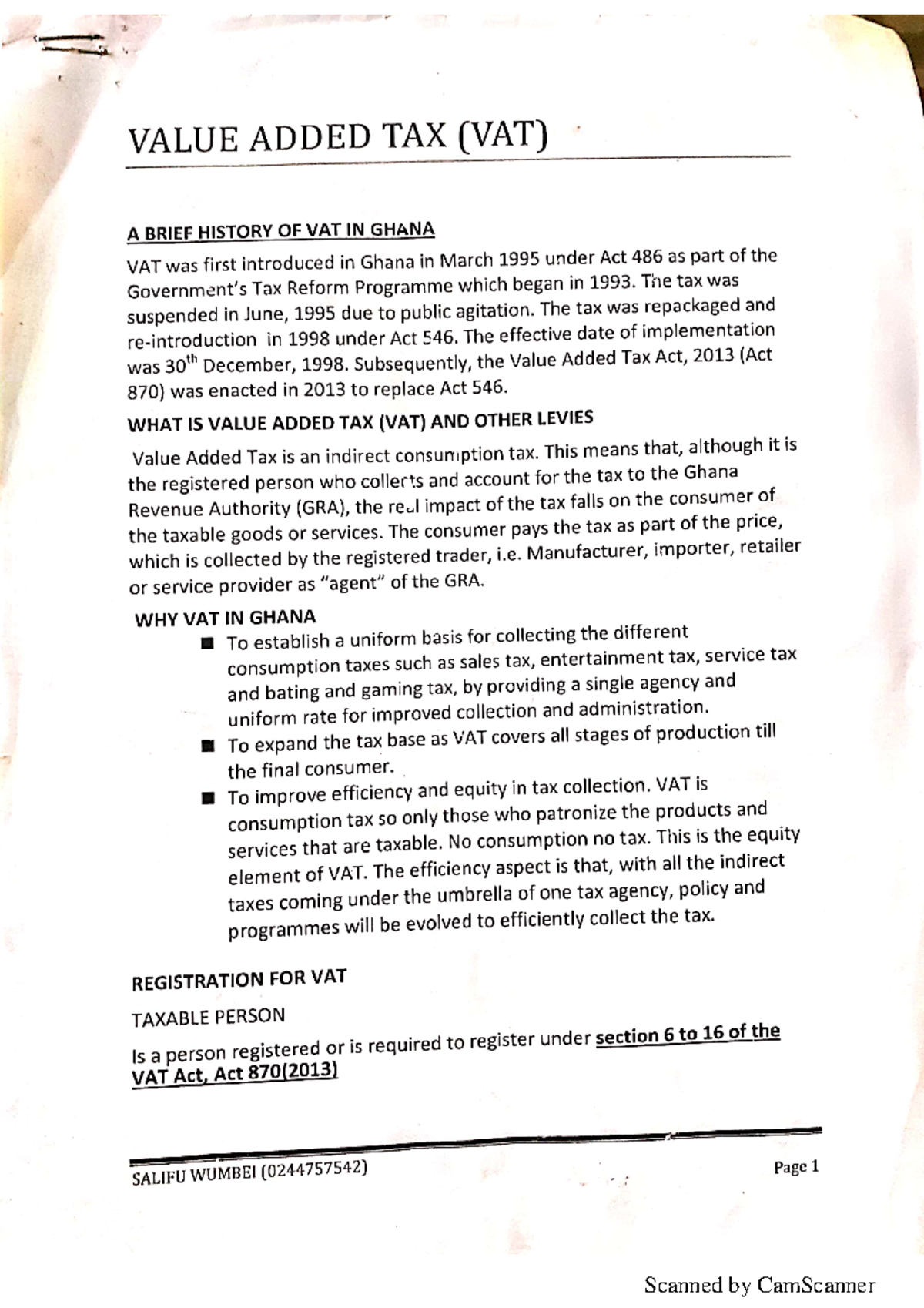 VAT Lecture Notes for ICAG & CITG Students - Studocu