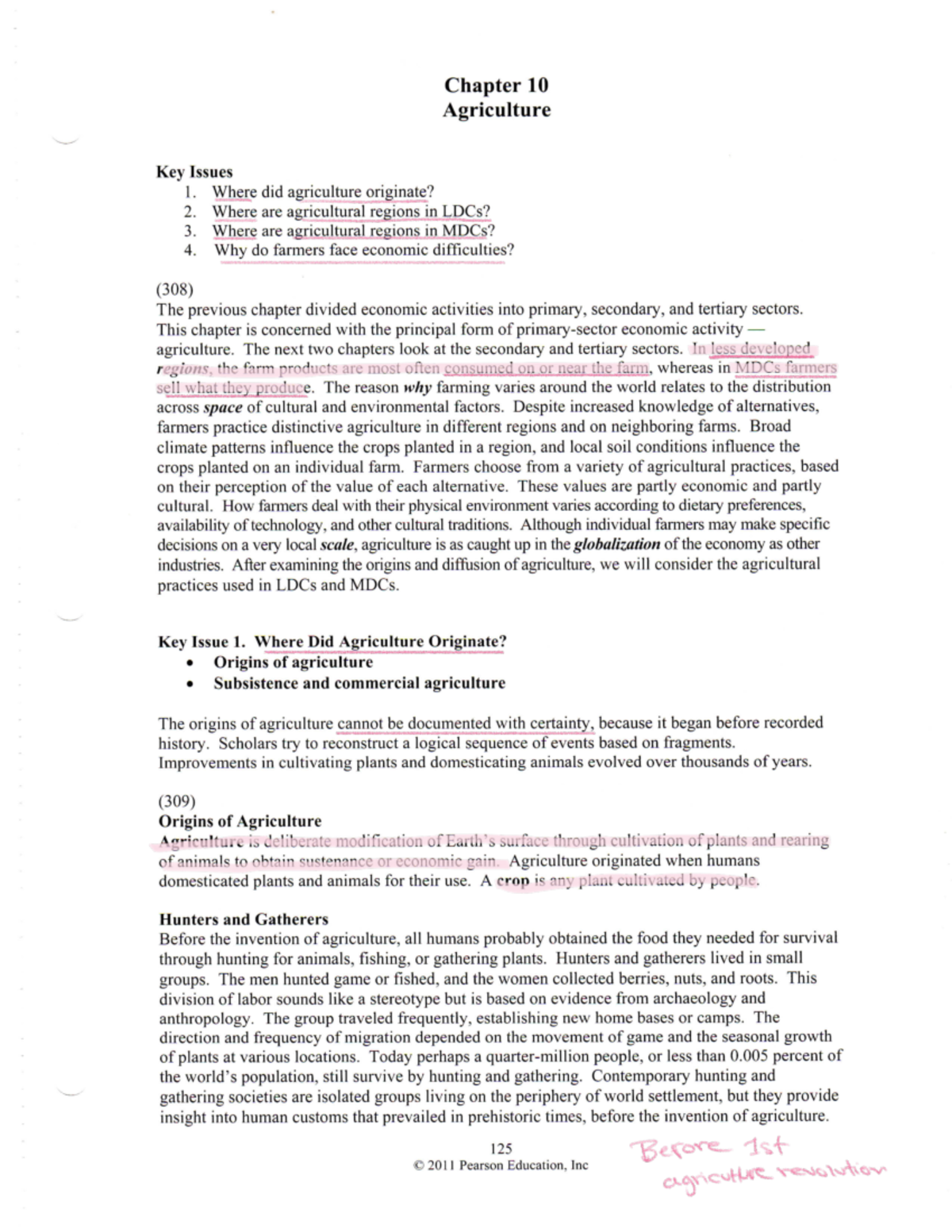 Chapter 10 Workbook: Key Issues in Agriculture (LDCs vs. MDCs) - Studocu