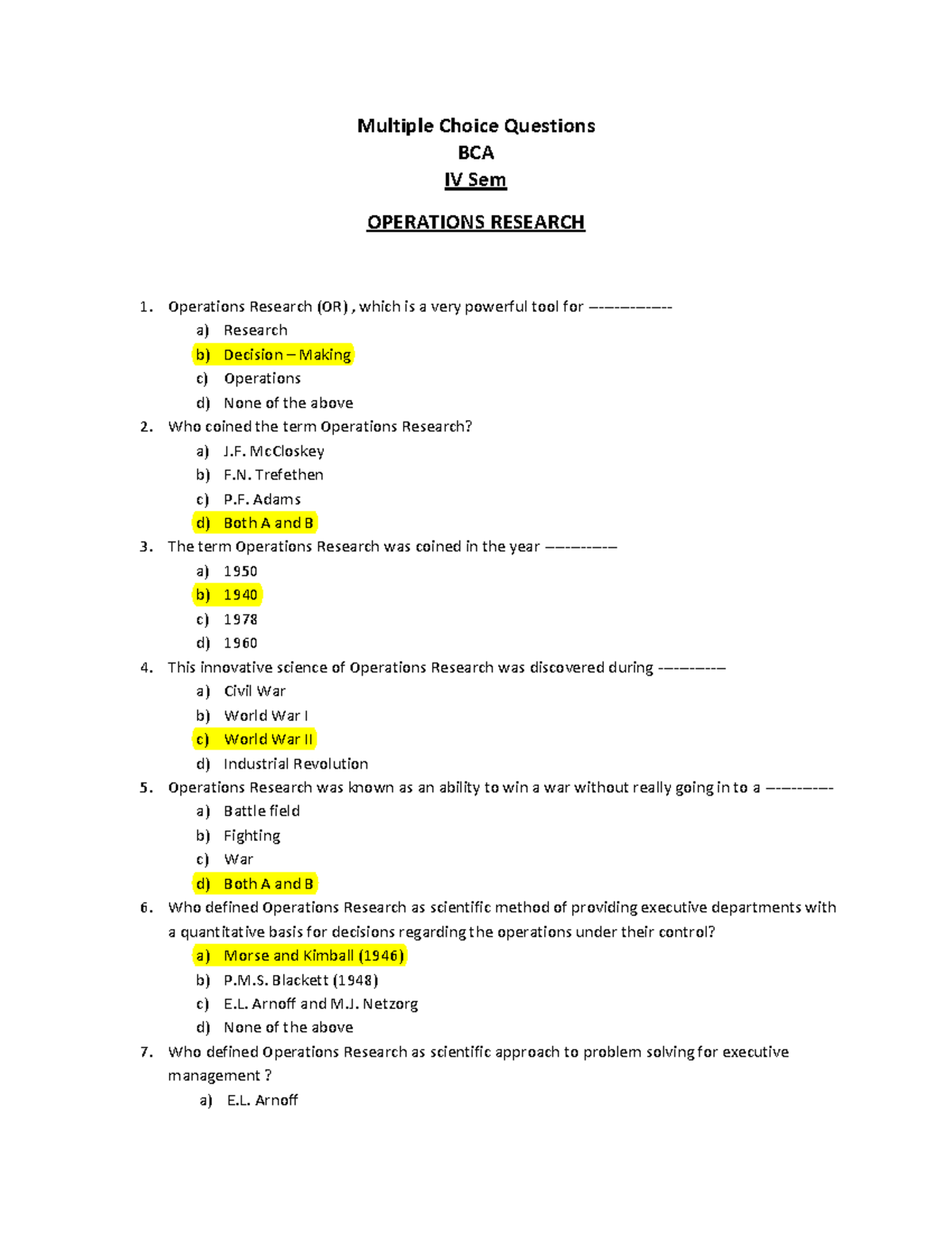 Chapter 1 MCQ - Practice MCQ - Multiple Choice Questions BCA IV Sem ...
