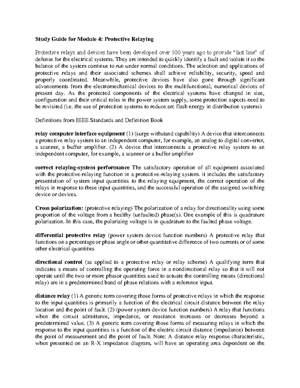 Study Guide for Module 4 - They are intended to quickly identify a ...