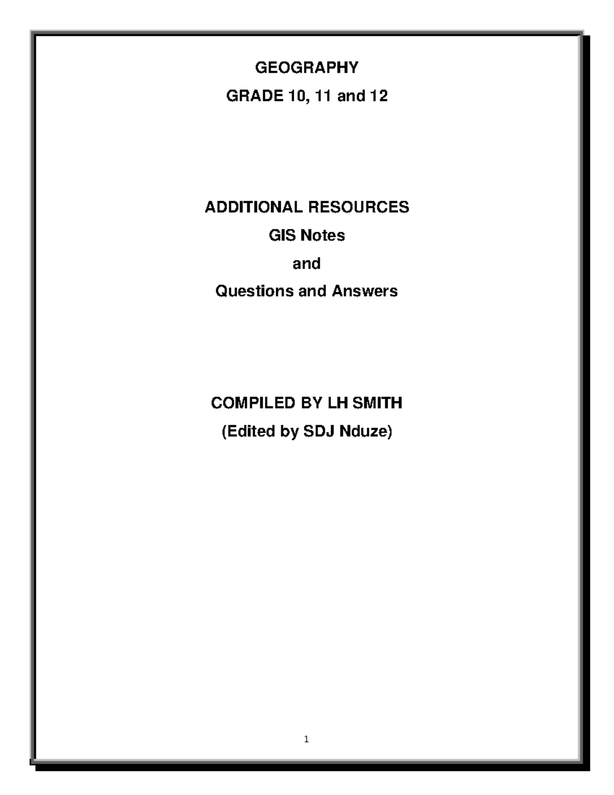 GIS Overview and Study Resources for Grades 10-12 - Studocu