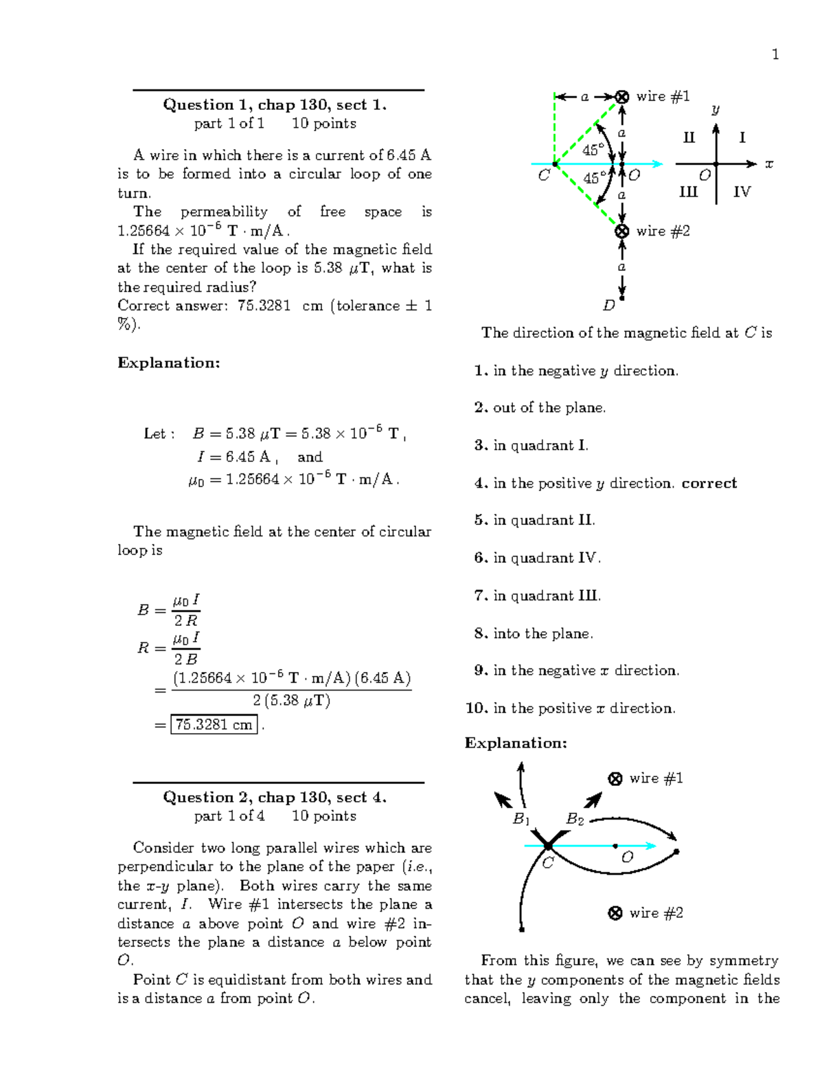 Physics 130: Homework 5 - Magnetic Fields and Solenoids - Studocu