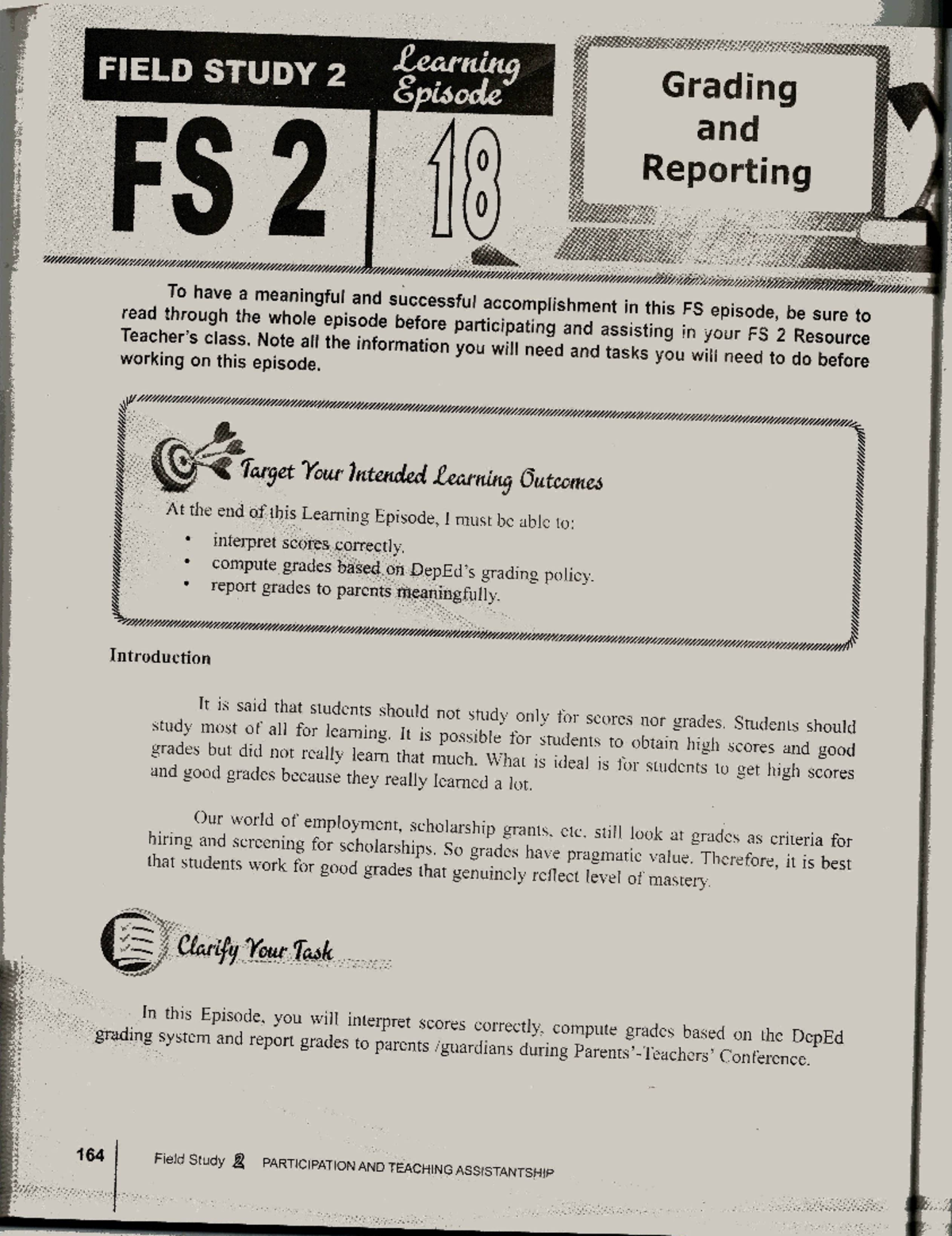 FIELD STUDY 2 - EPISODE 18: Grading & Reporting Guidelines - Studocu