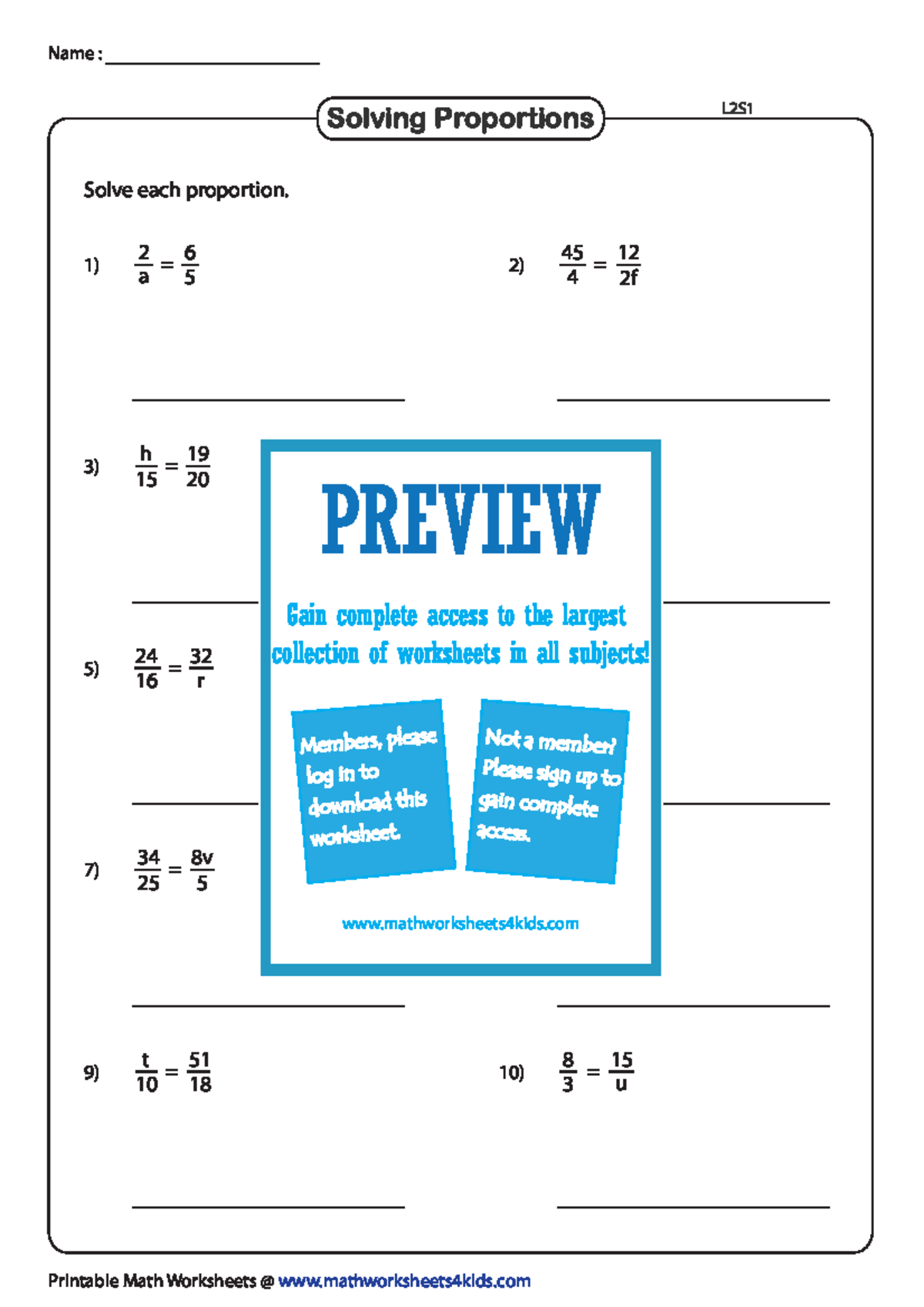 Proportion-level 2-1 - Math notes - - Studocu