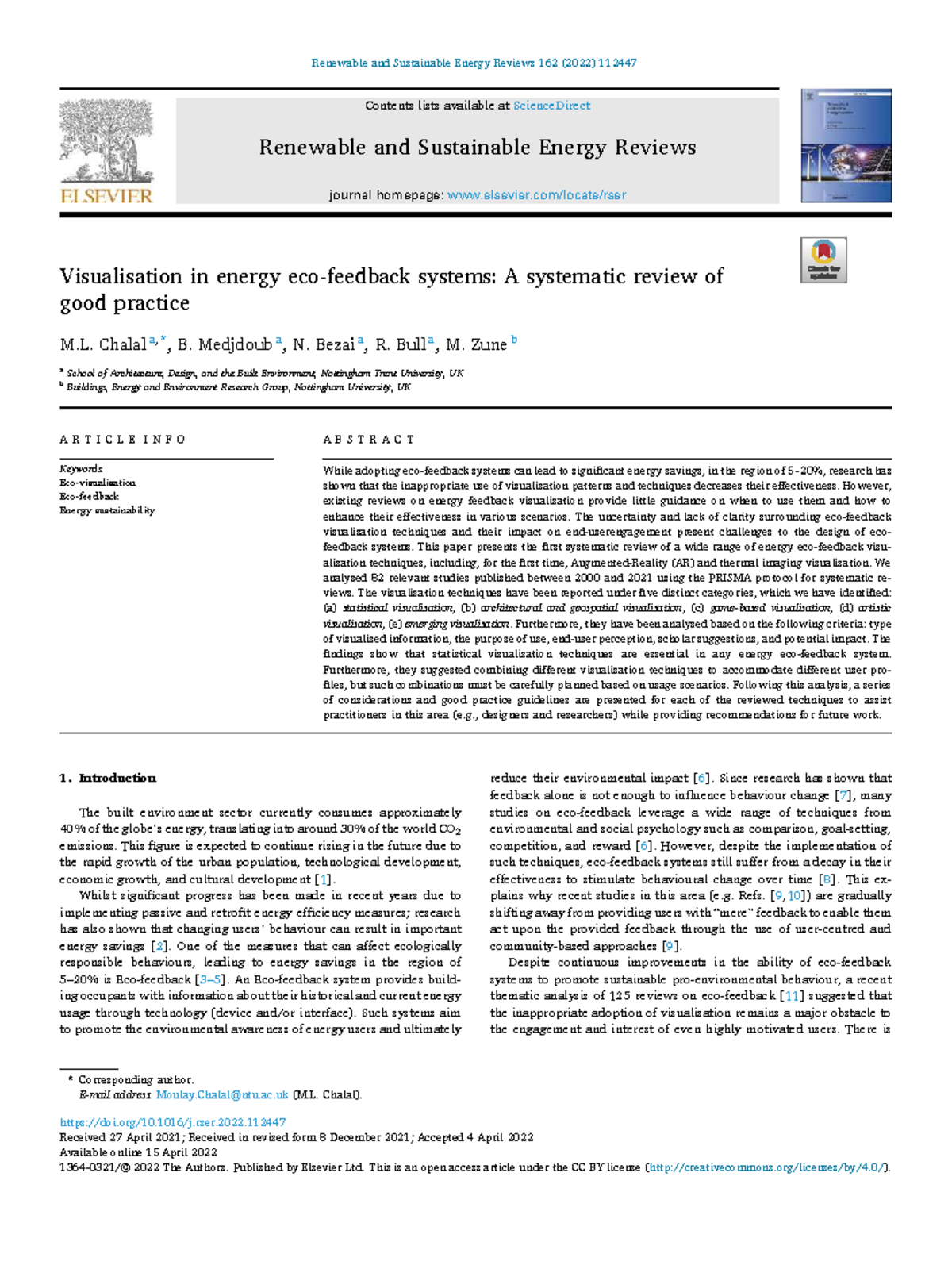 Visualisation Techniques in Energy Systems: A Systematic Review (ENG ...