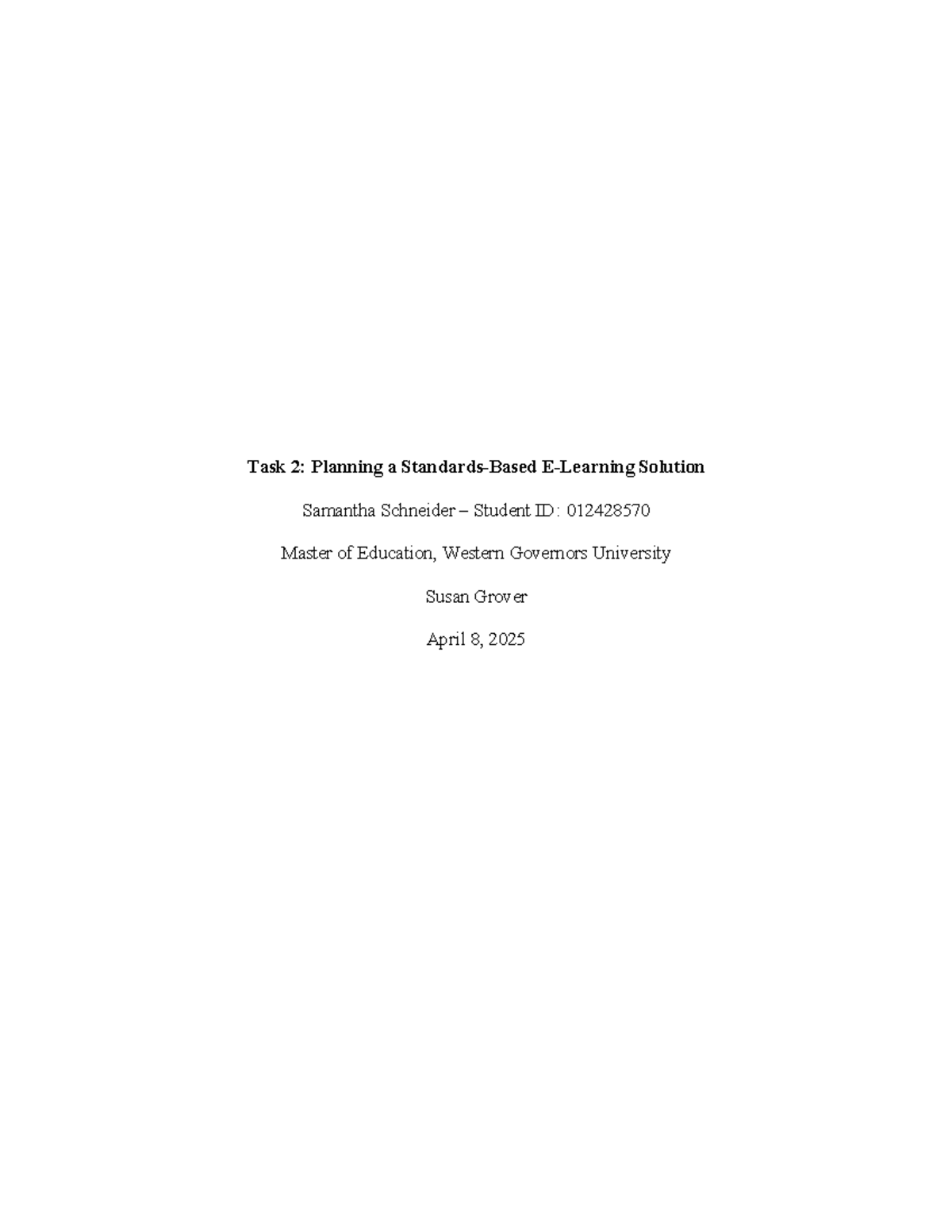 D298 - Task 2: Planning a solution for productivity techniques - Studocu